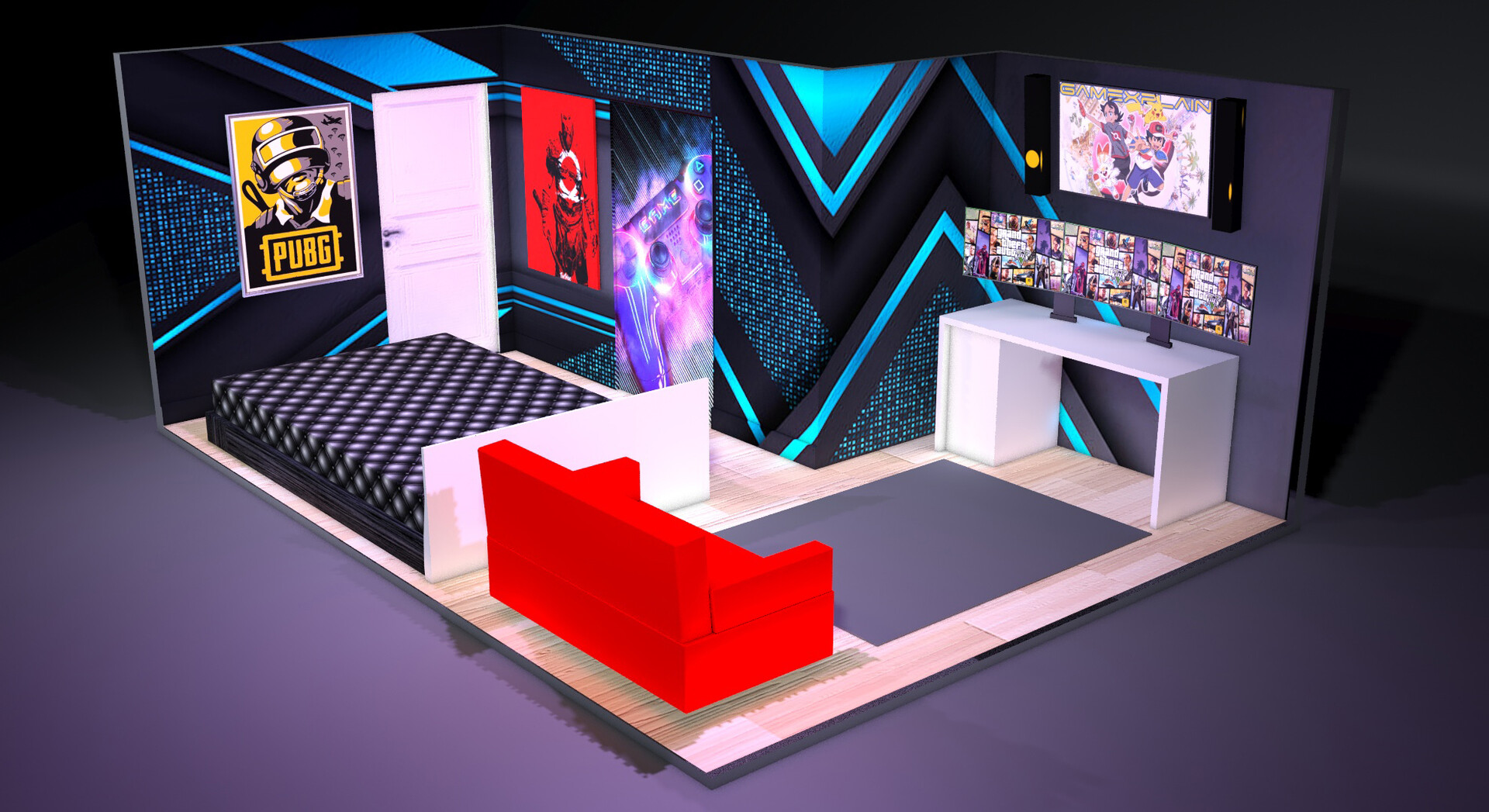 ArtStation - Stream Room Render
