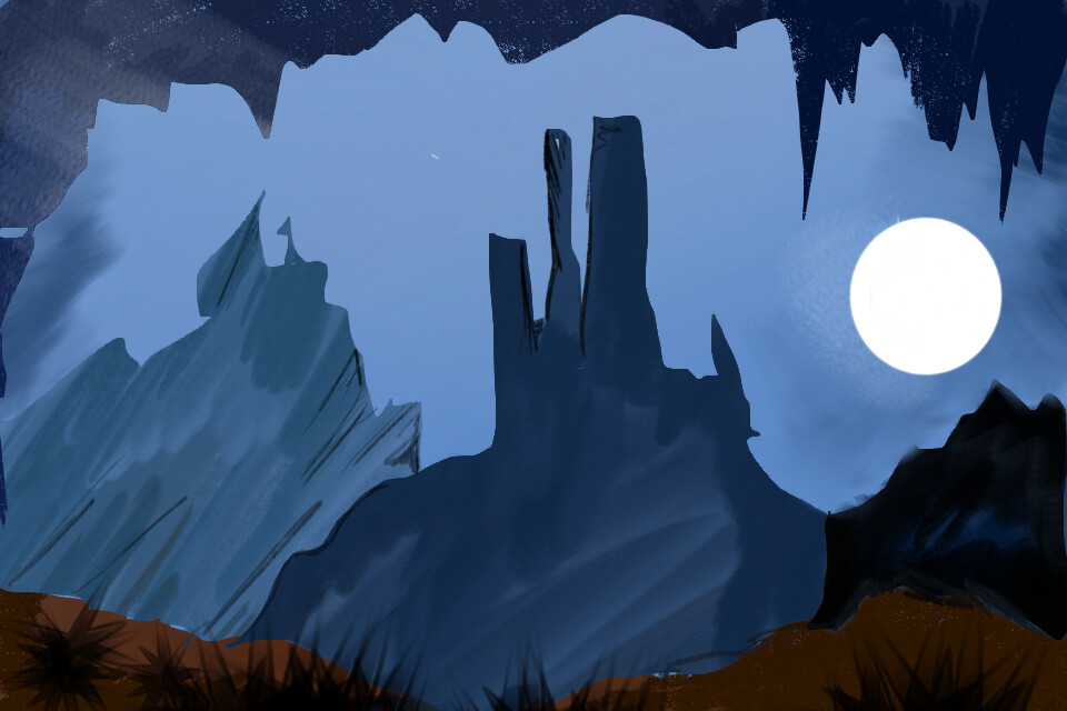 ArtStation - moon night