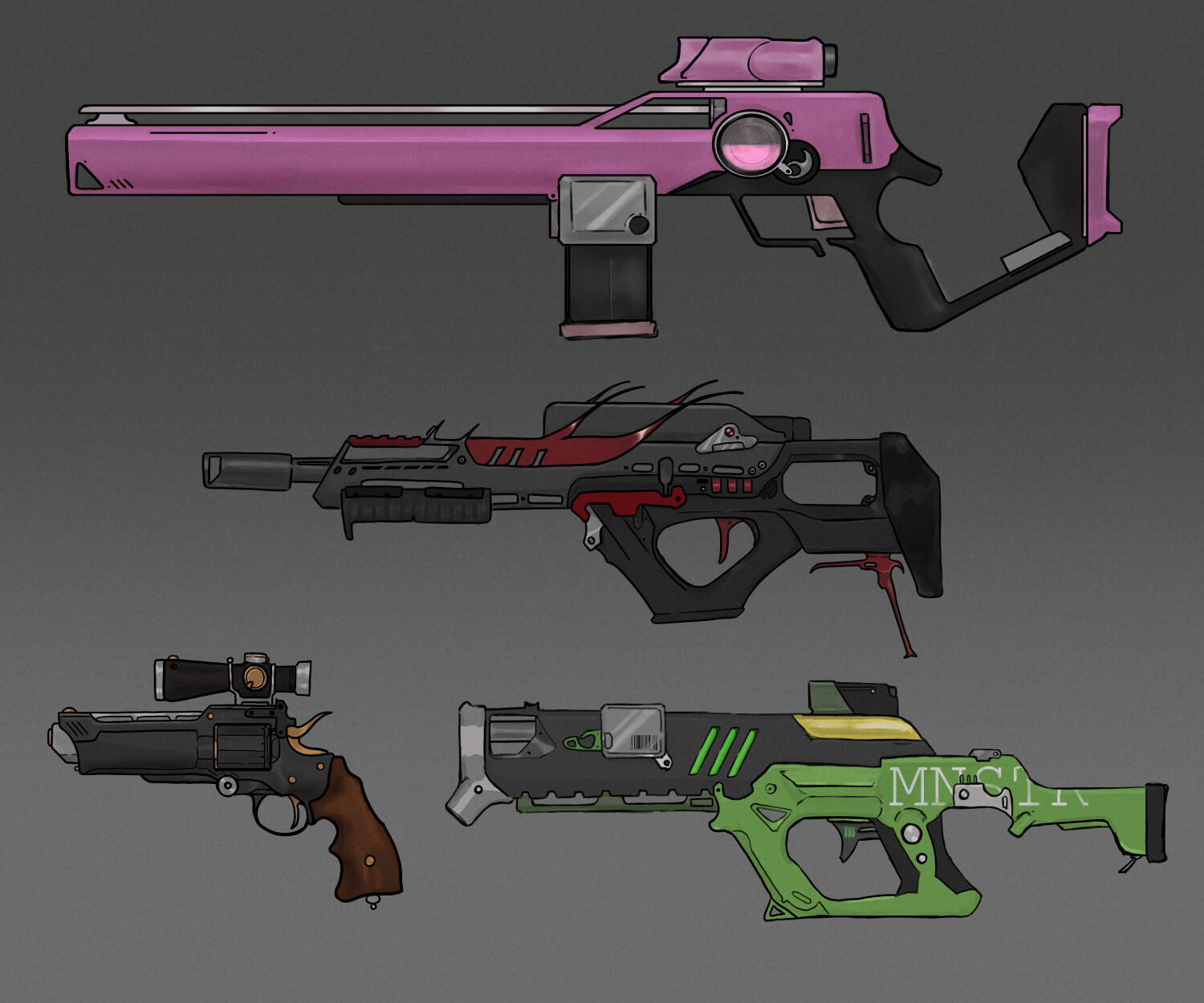 ArtStation - Monster Gun SKetches