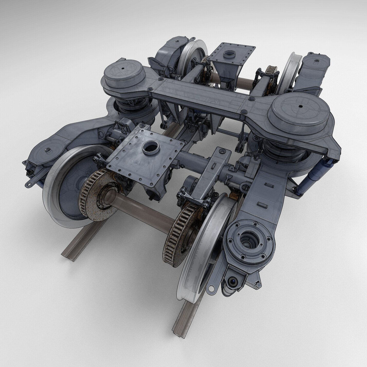 ArtStation - Virtual CTO - CAD model of Y32 bogie