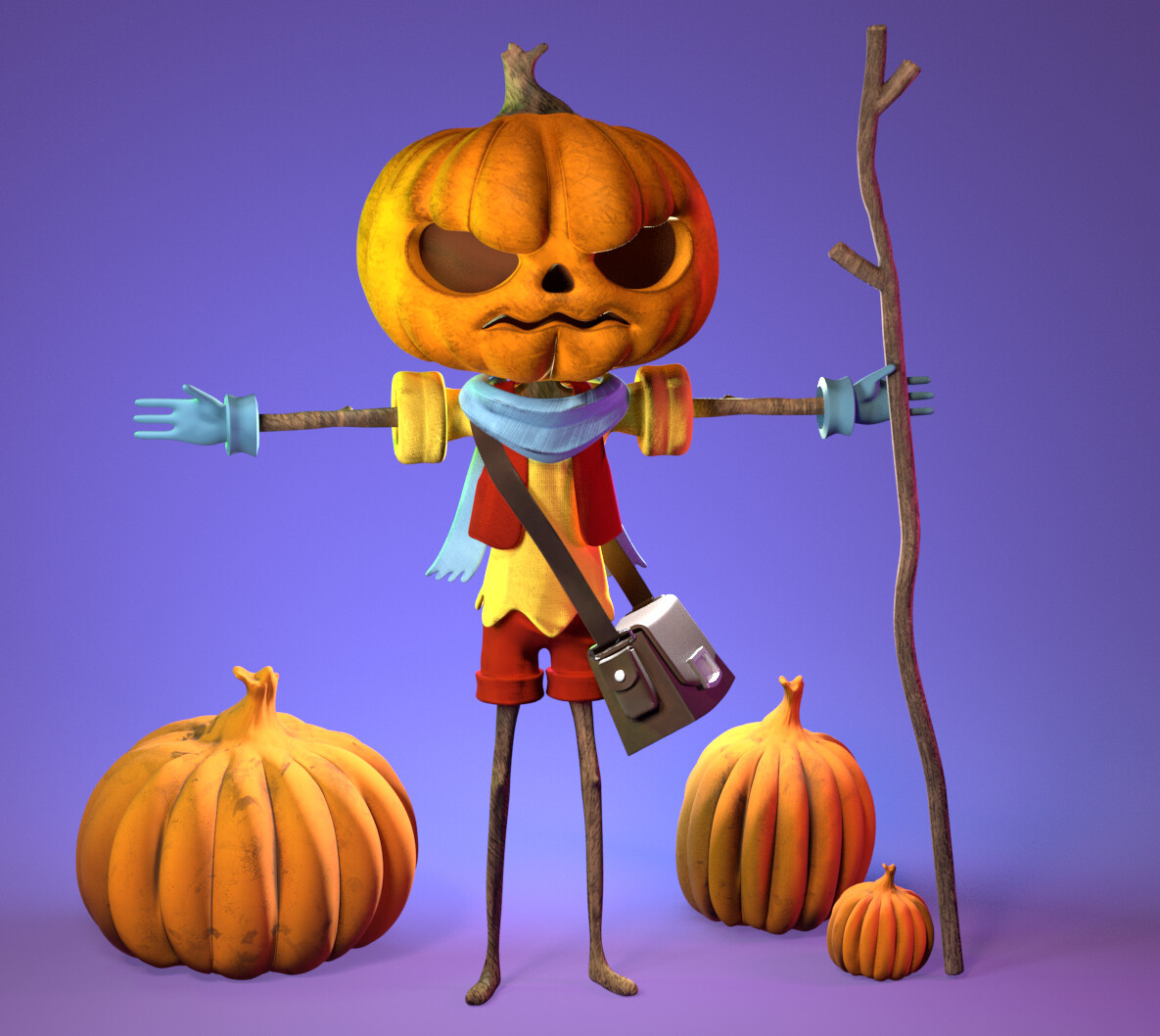 ArtStation - The Pumpkin Mage in 3D