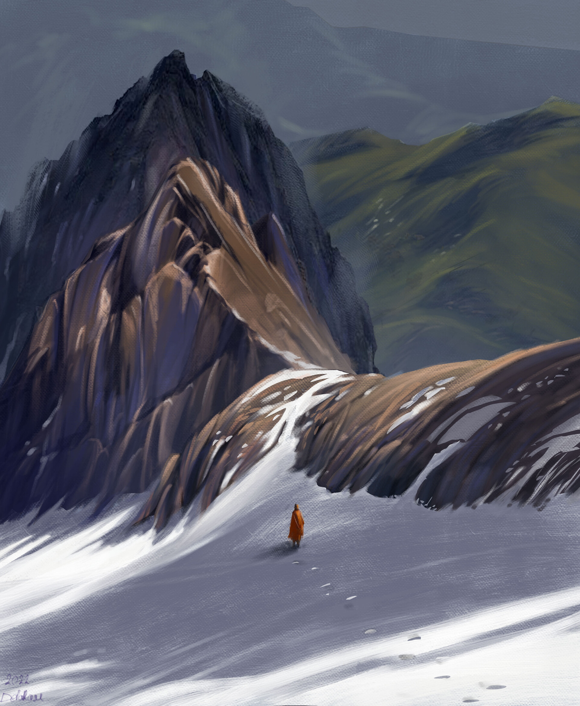 ArtStation - snowy mountain