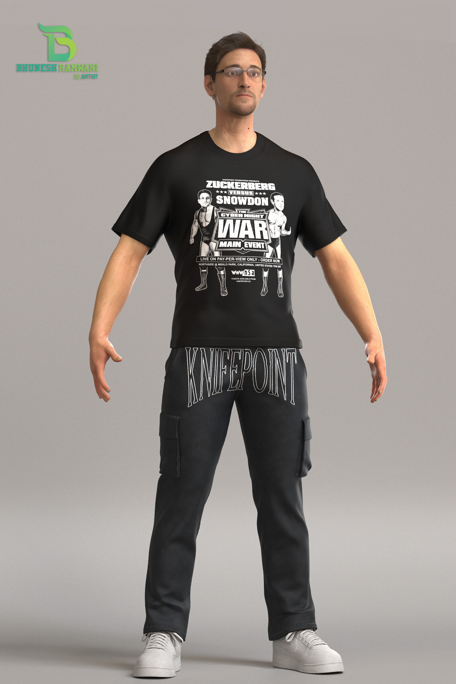 ArtStation - Edward Snowden 3D