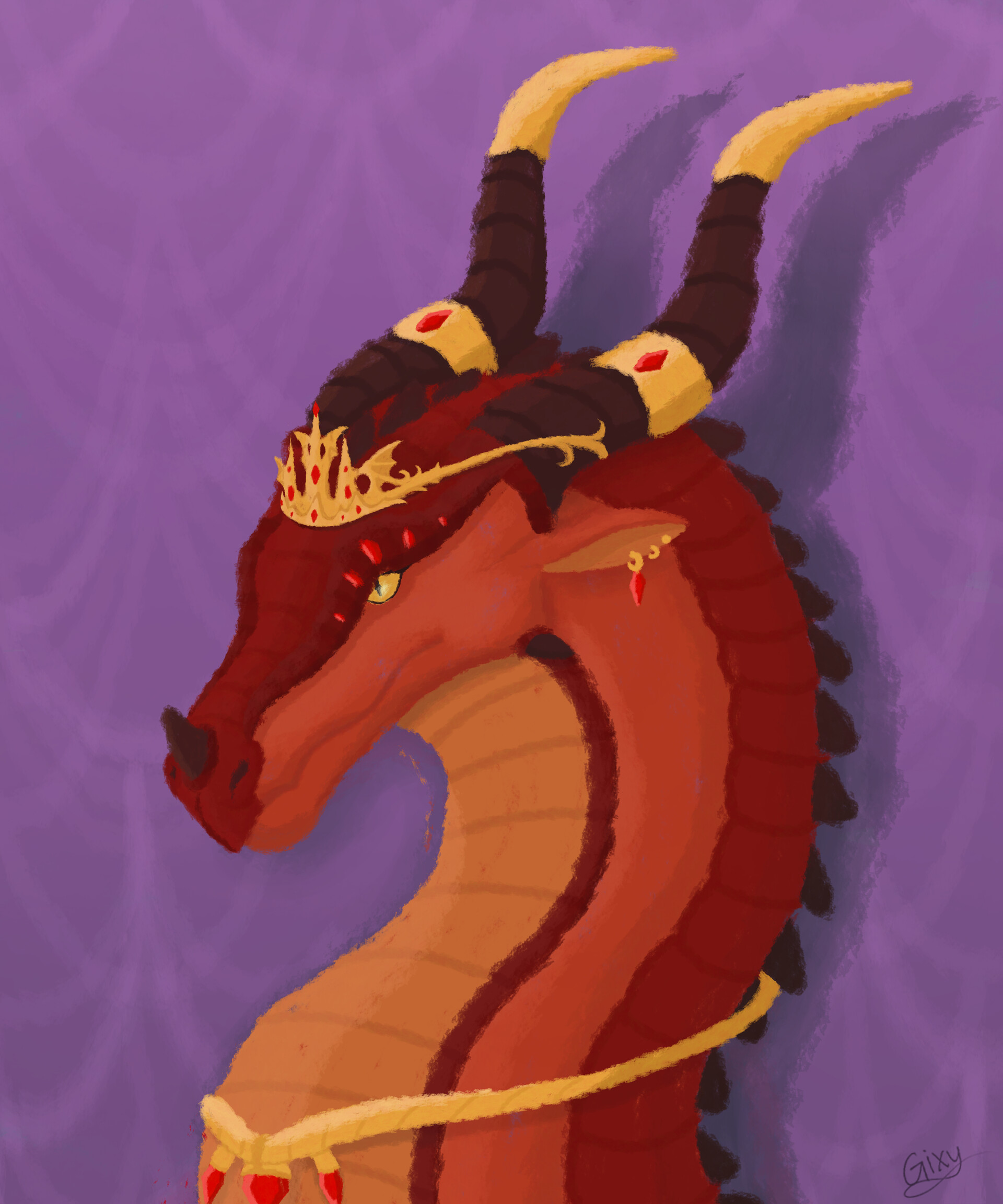 how to draw queen scarlet from wings of fire