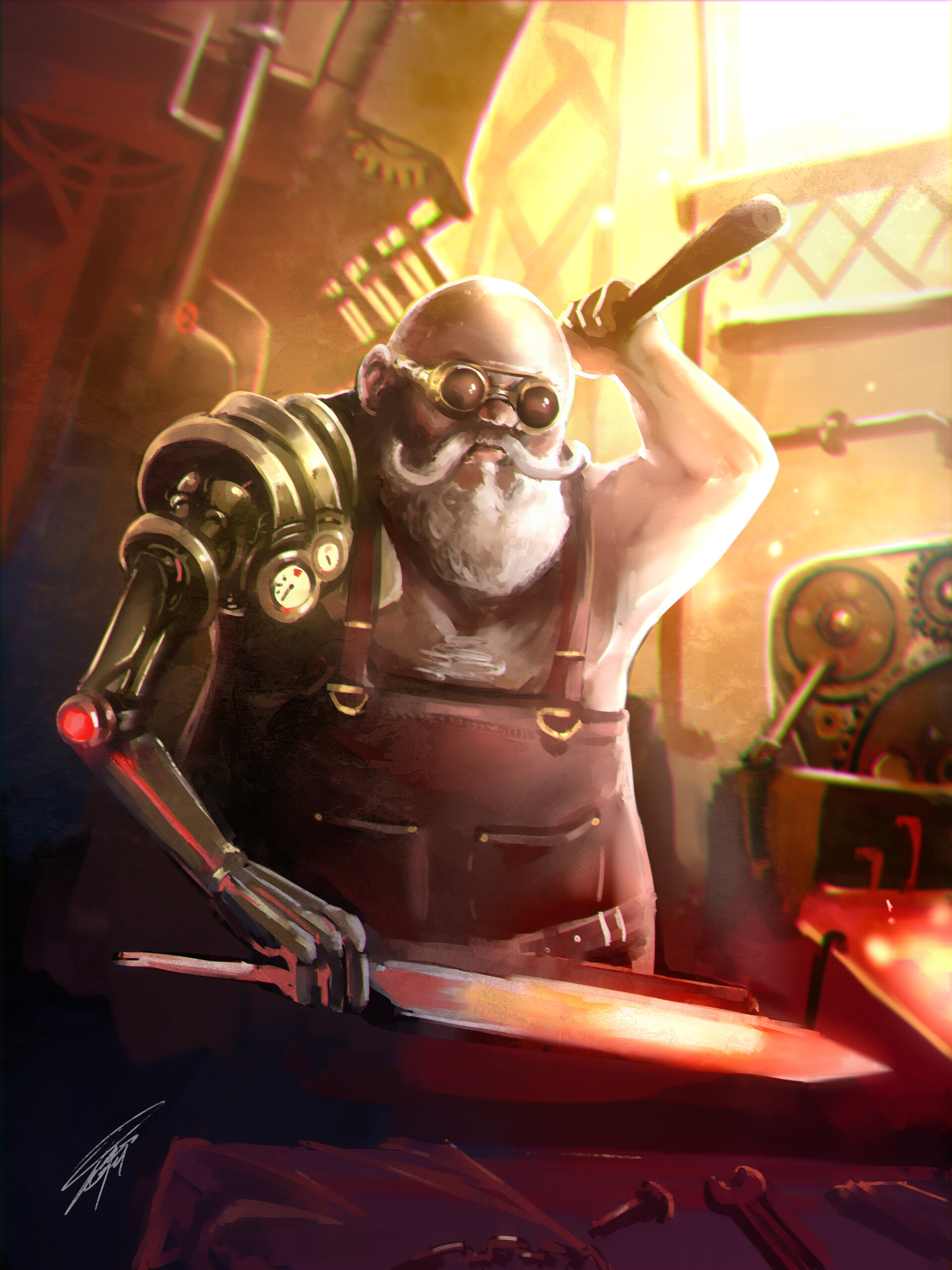 ArtStation - steampunk blacksmith