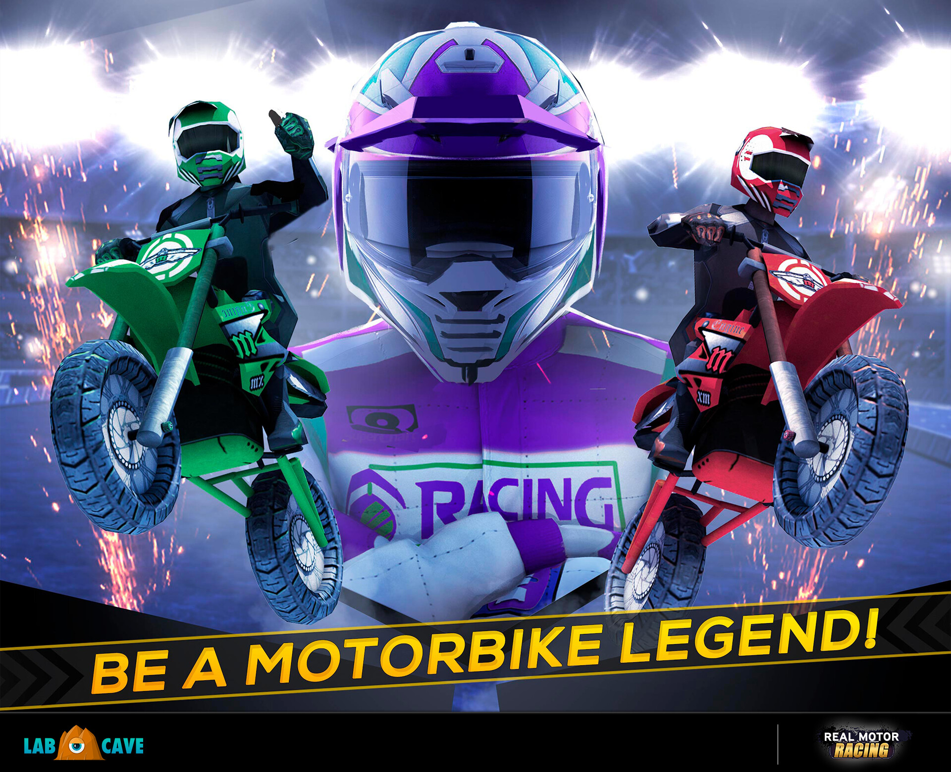 LAB CAVE - Motorbike Apps - CRO assets for Google Play and iTunes Connect