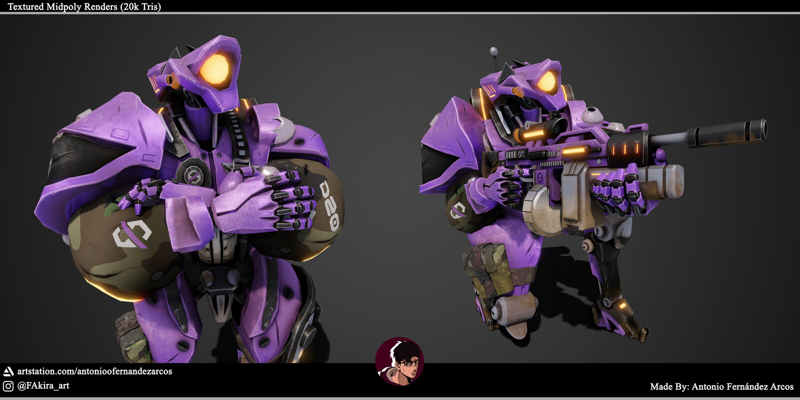 Antonio Fernández Arcos - D20 Overwatch Null Sector robot fanart