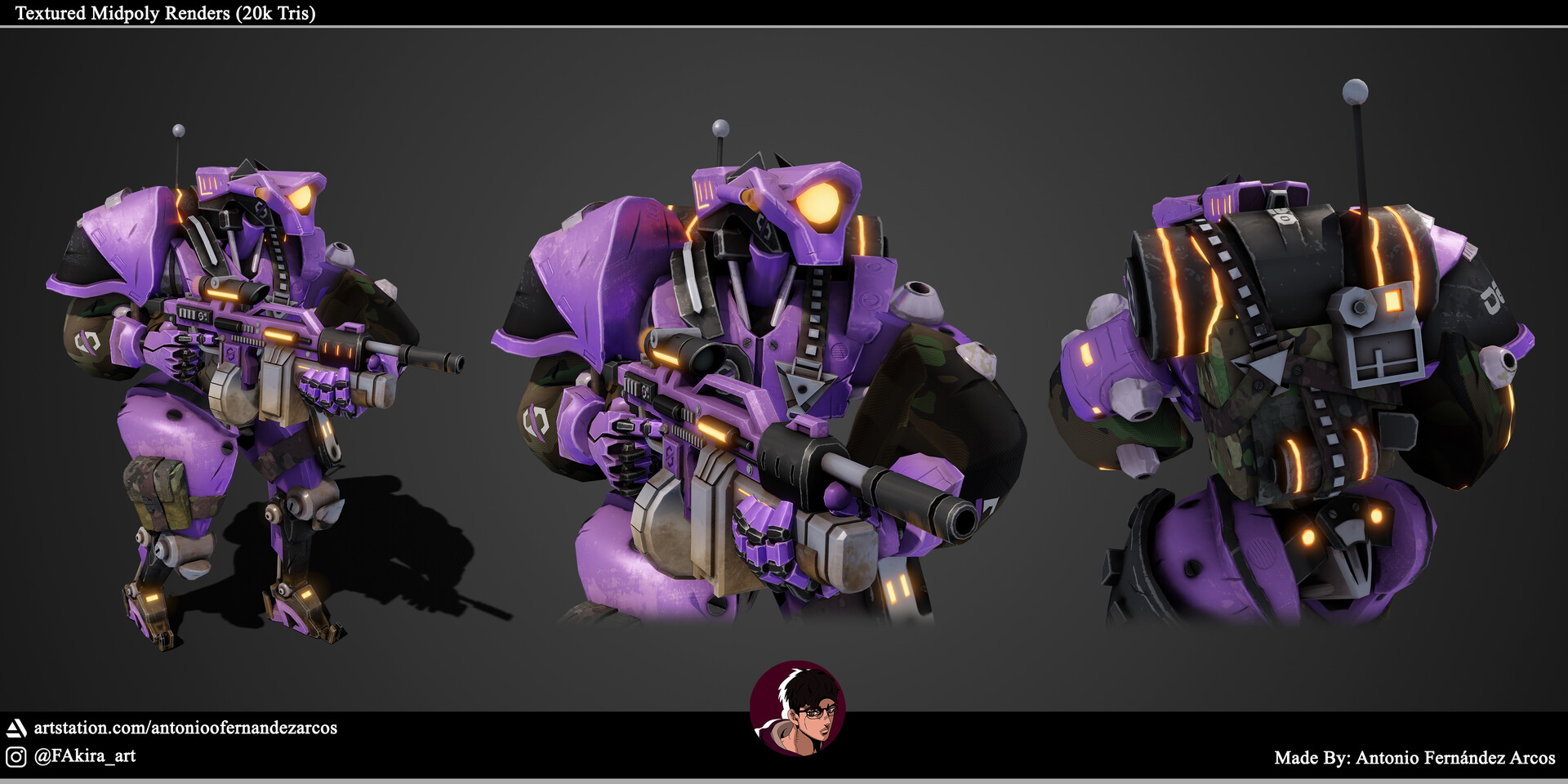 Antonio Fernández Arcos - D20 Overwatch Null Sector robot fanart