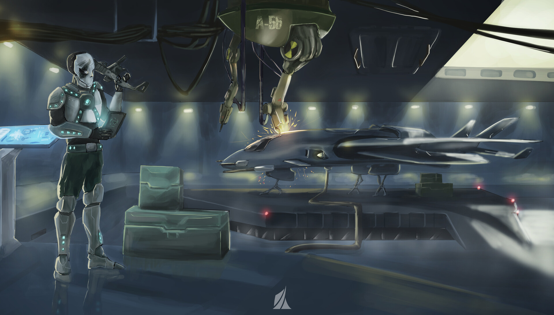ArtStation - Spacecraft Hangar