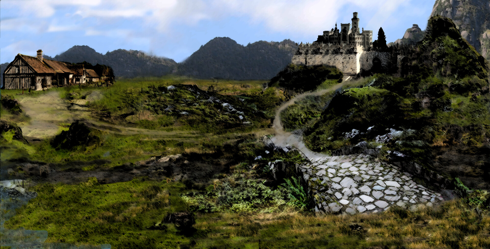 ArtStation - First environment concept (photo bash)