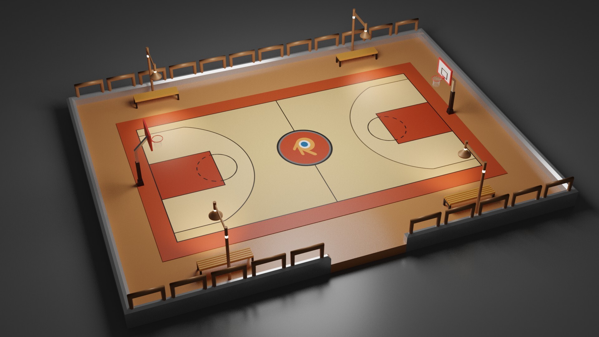 ArtStation - basketball court