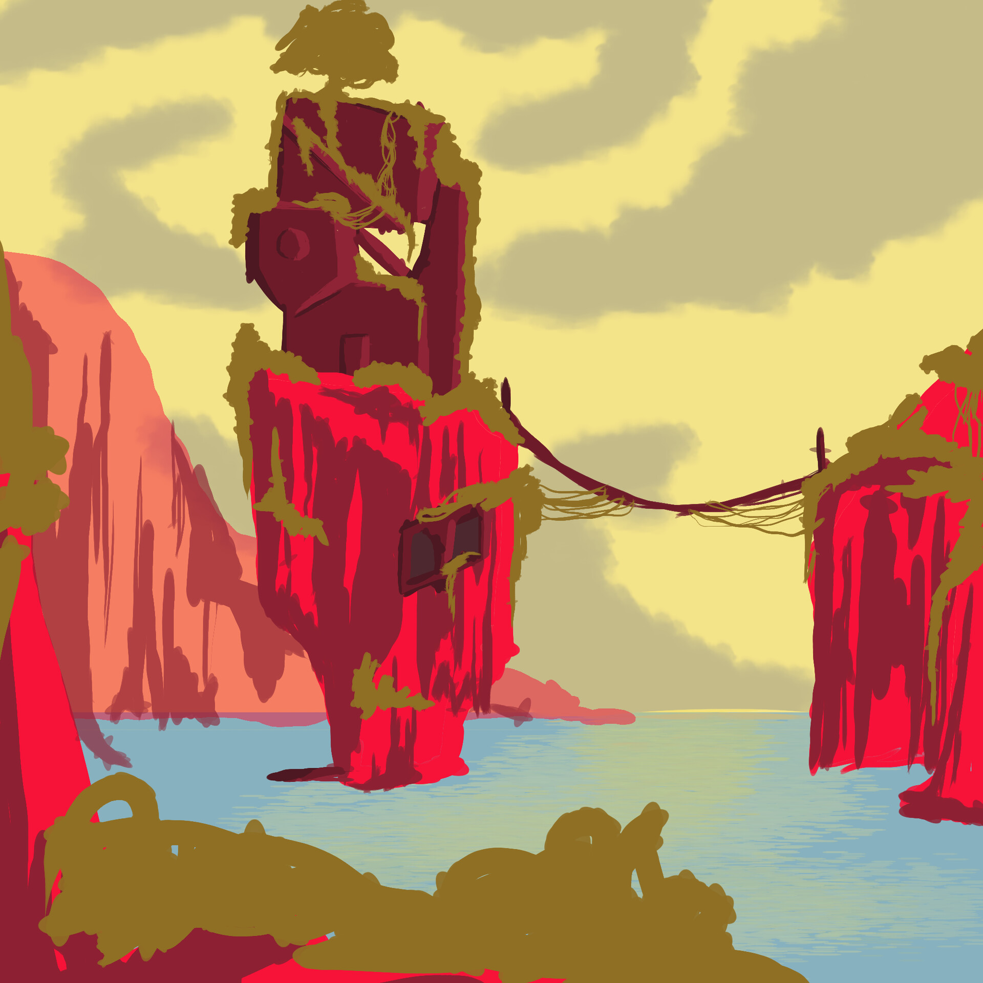 ArtStation - sketched out landscapes