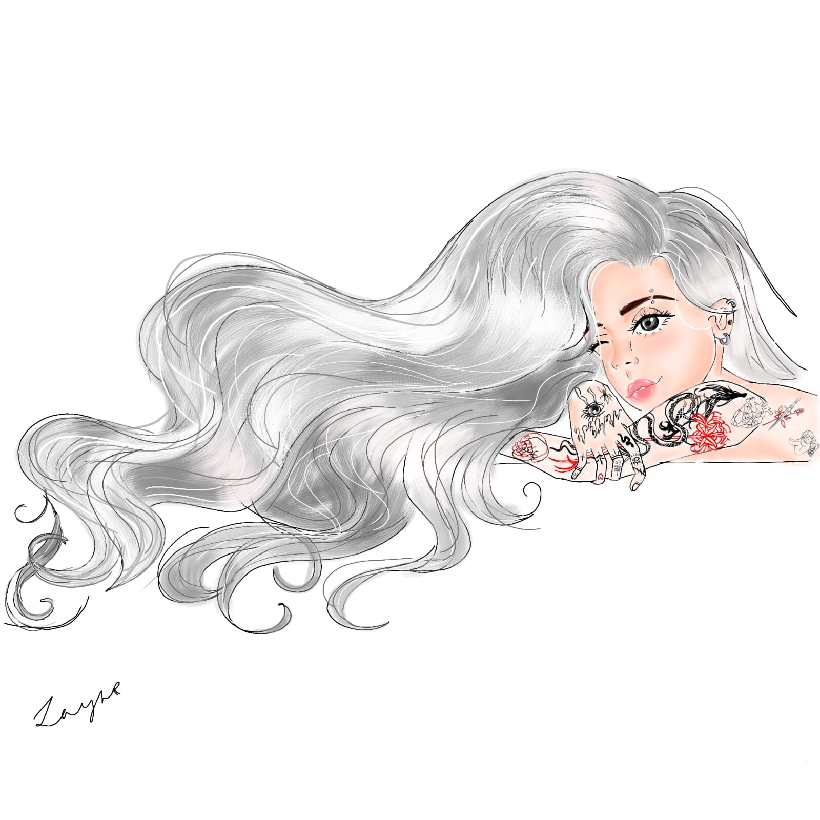 how to draw hair on ibis paint x