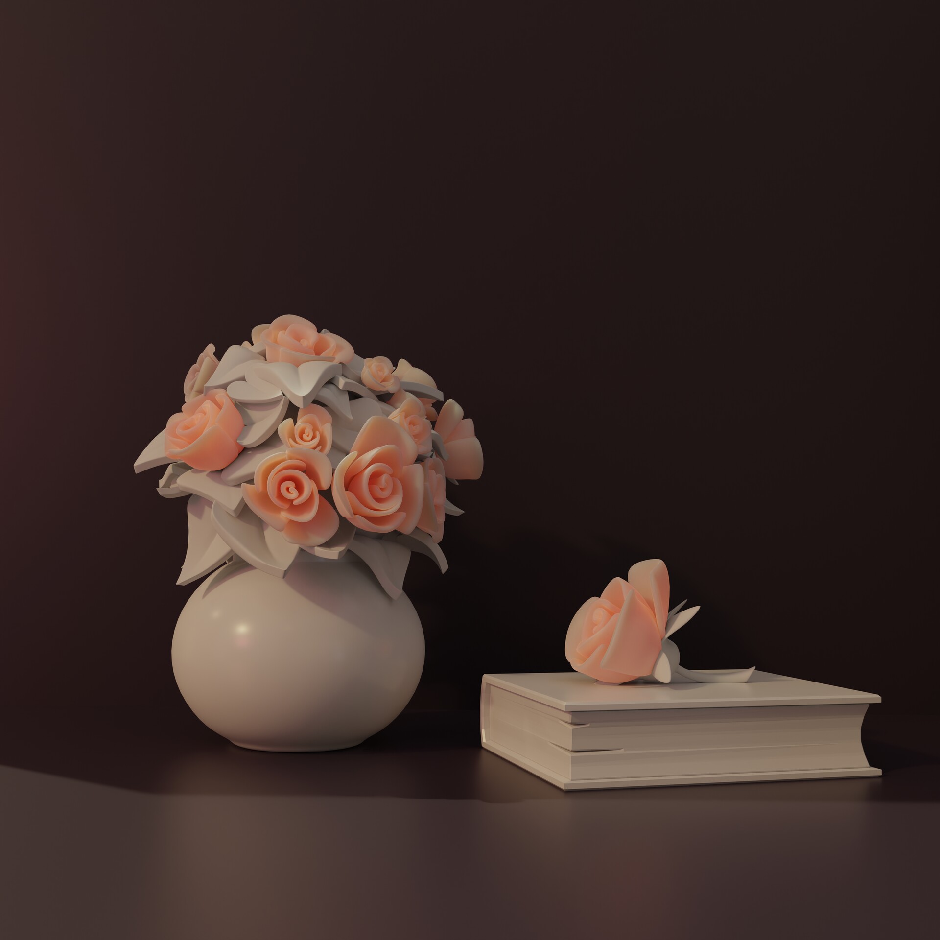 ArtStation - A still life with roses (Blender)