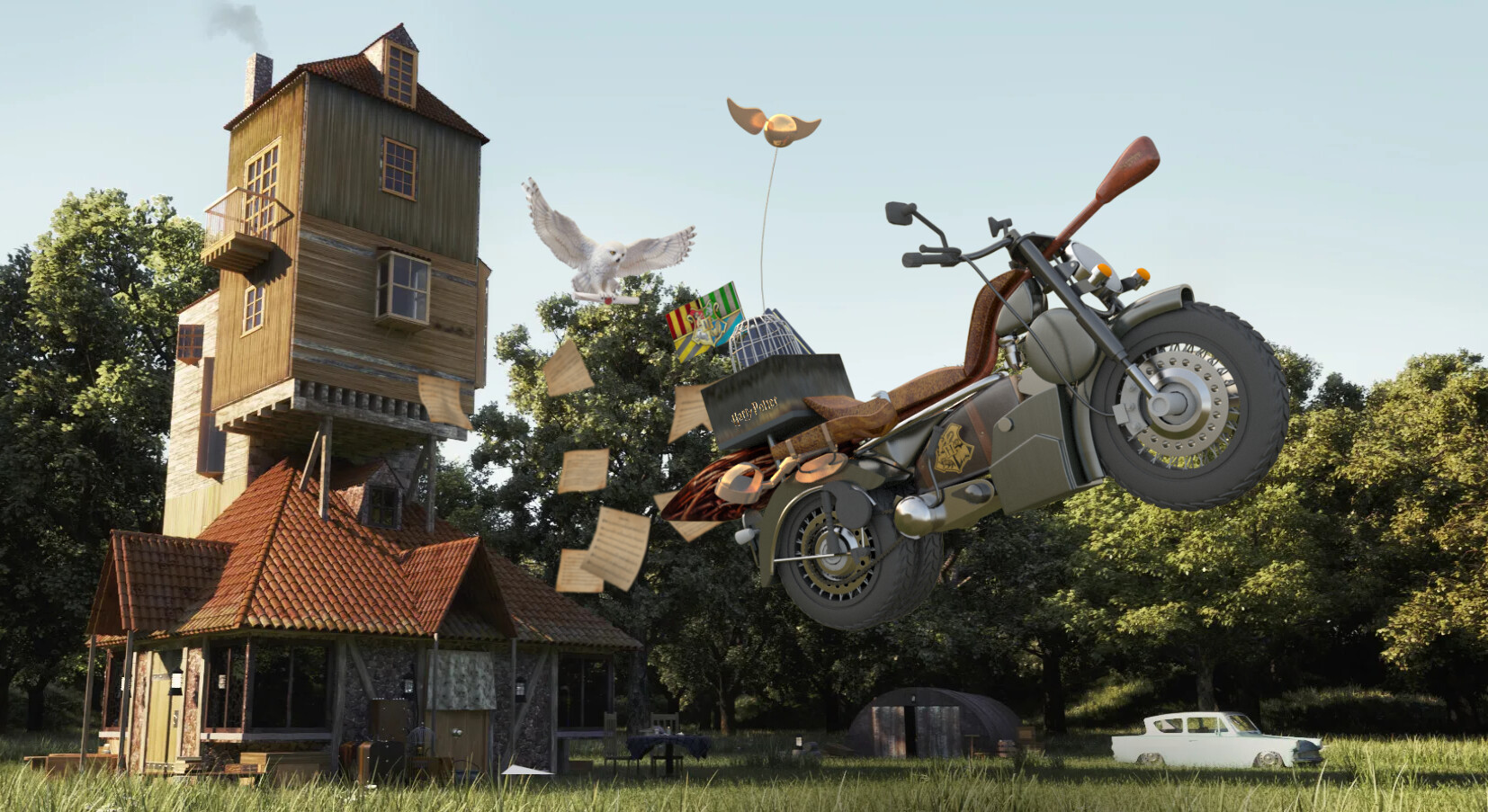 ArtStation - Harry Potter Magic Motorcycle