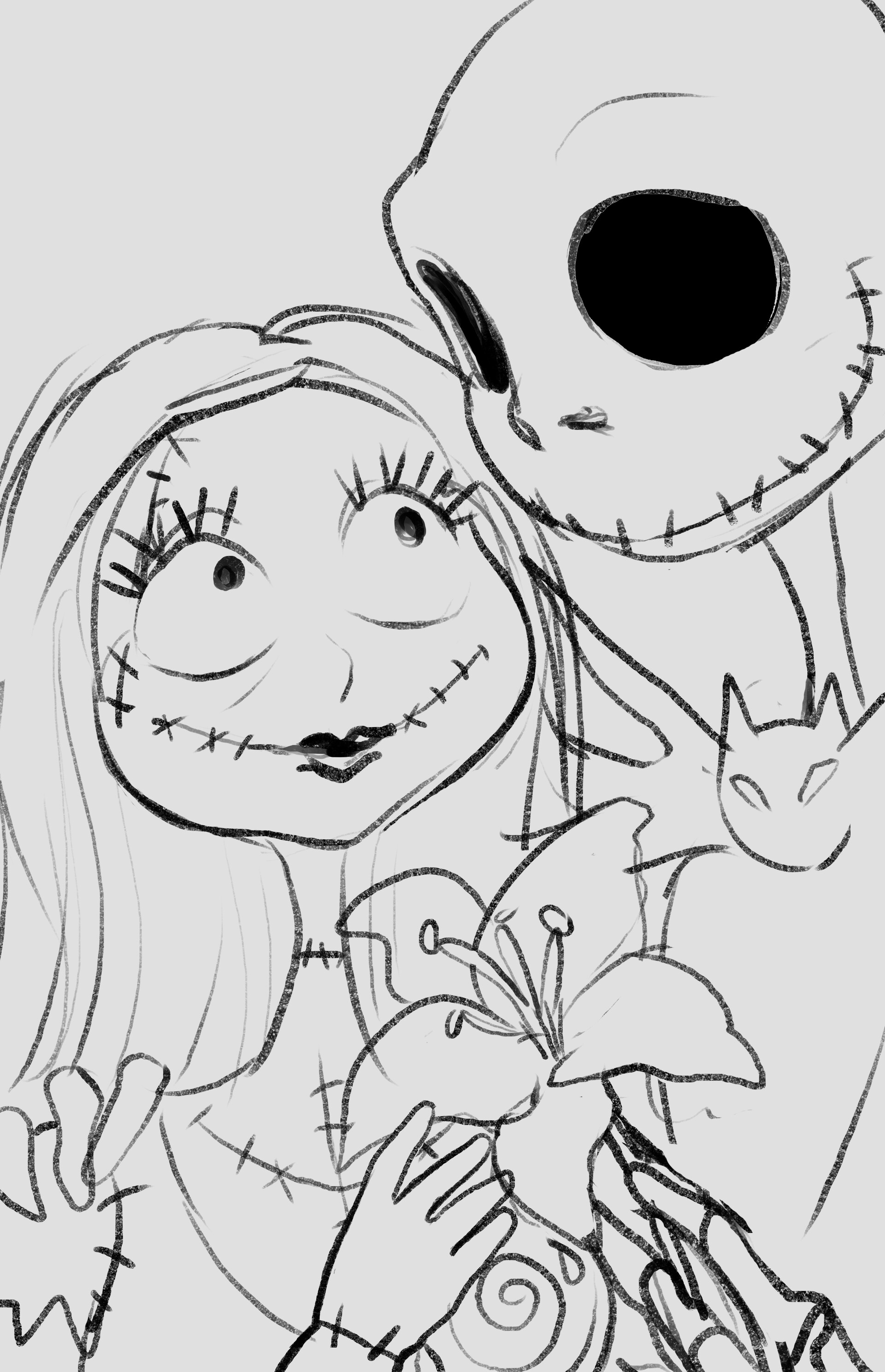 Jack And Sally Coloring Pages