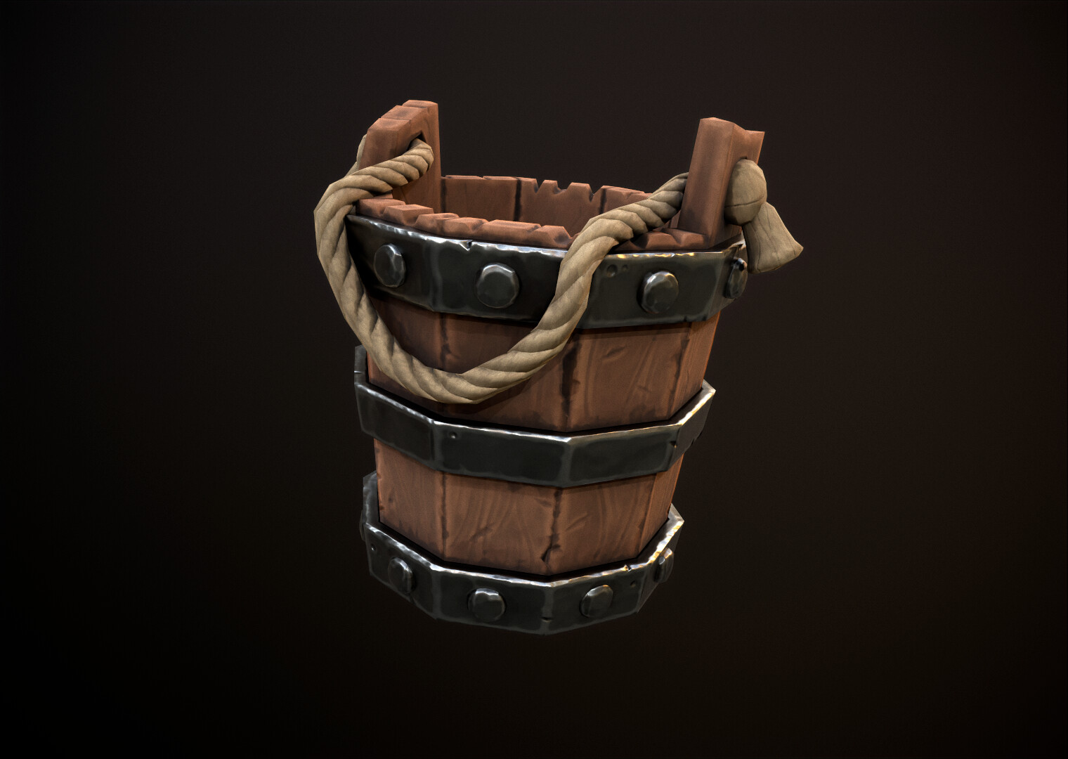 ArtStation - Wooden bucket
