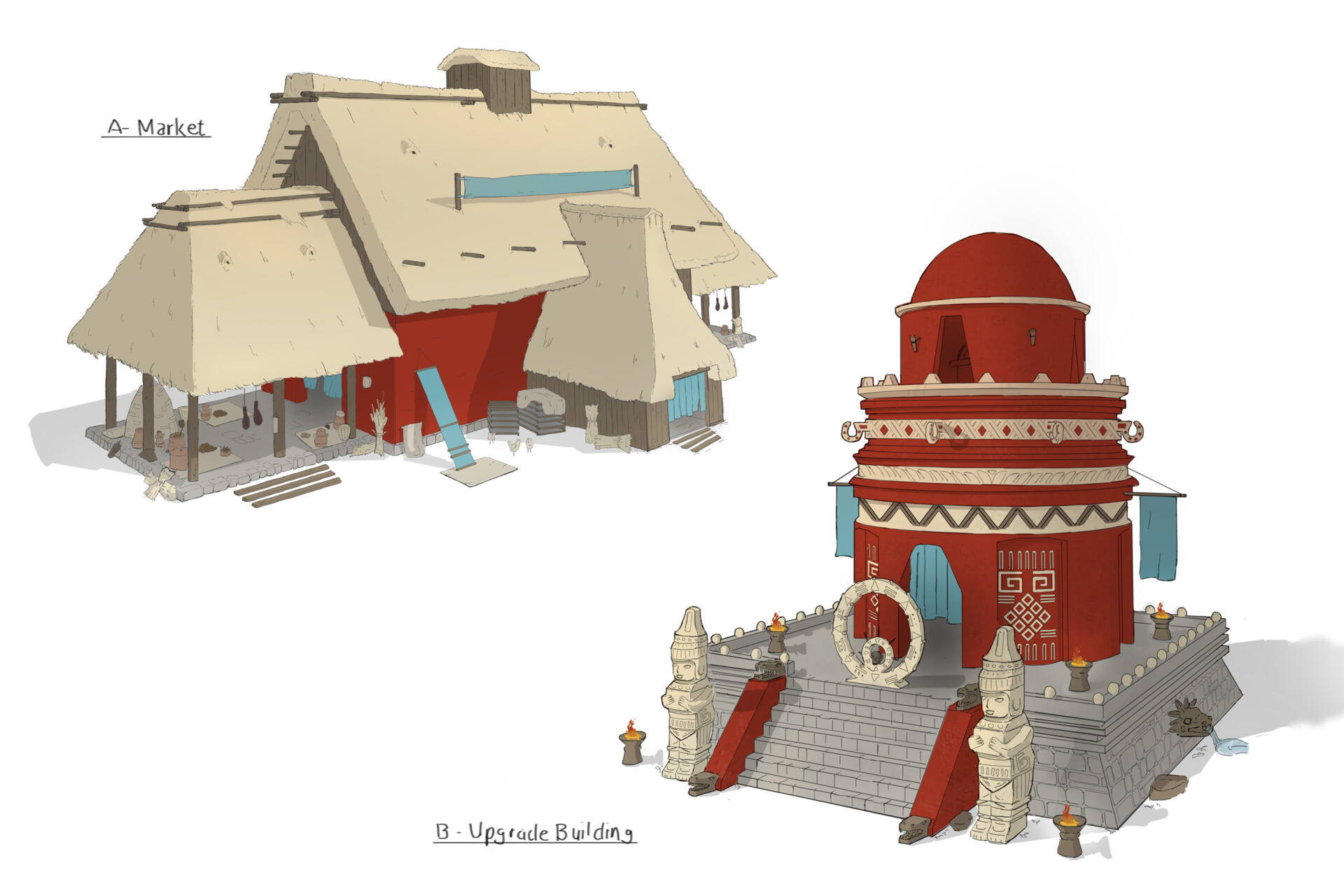 ArtStation - Architecture Designs for a RTS game