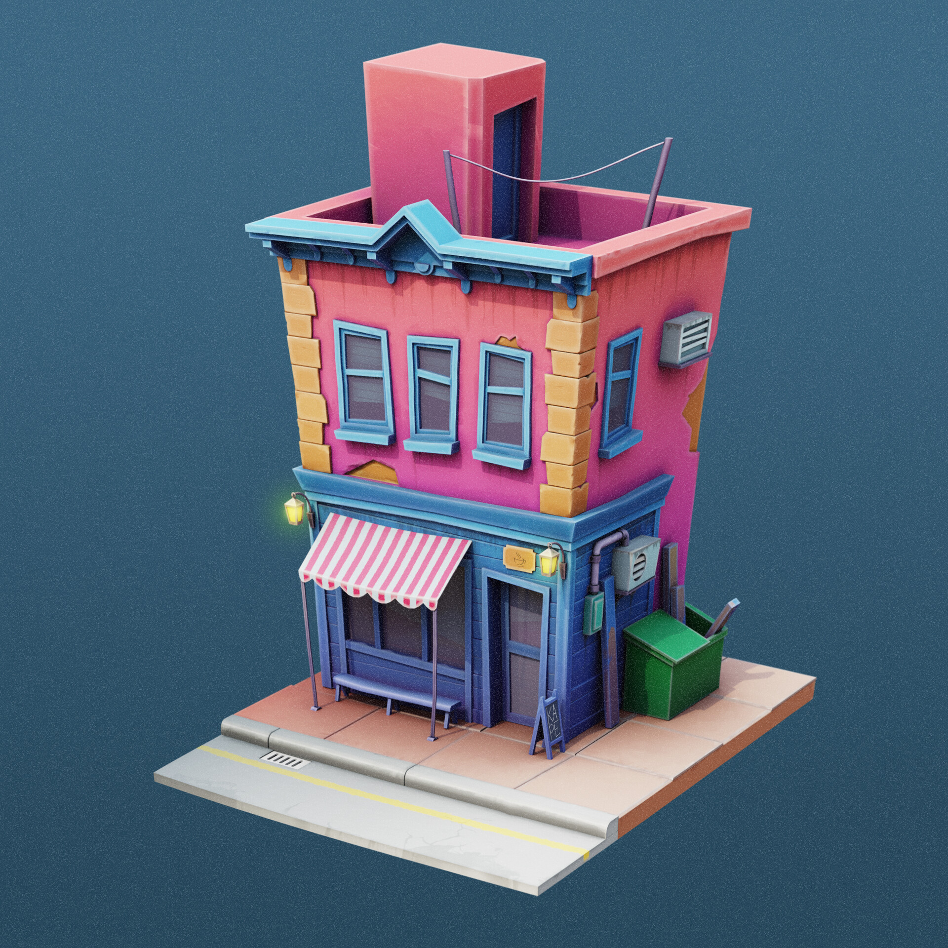 ArtStation - Stylized Cafe