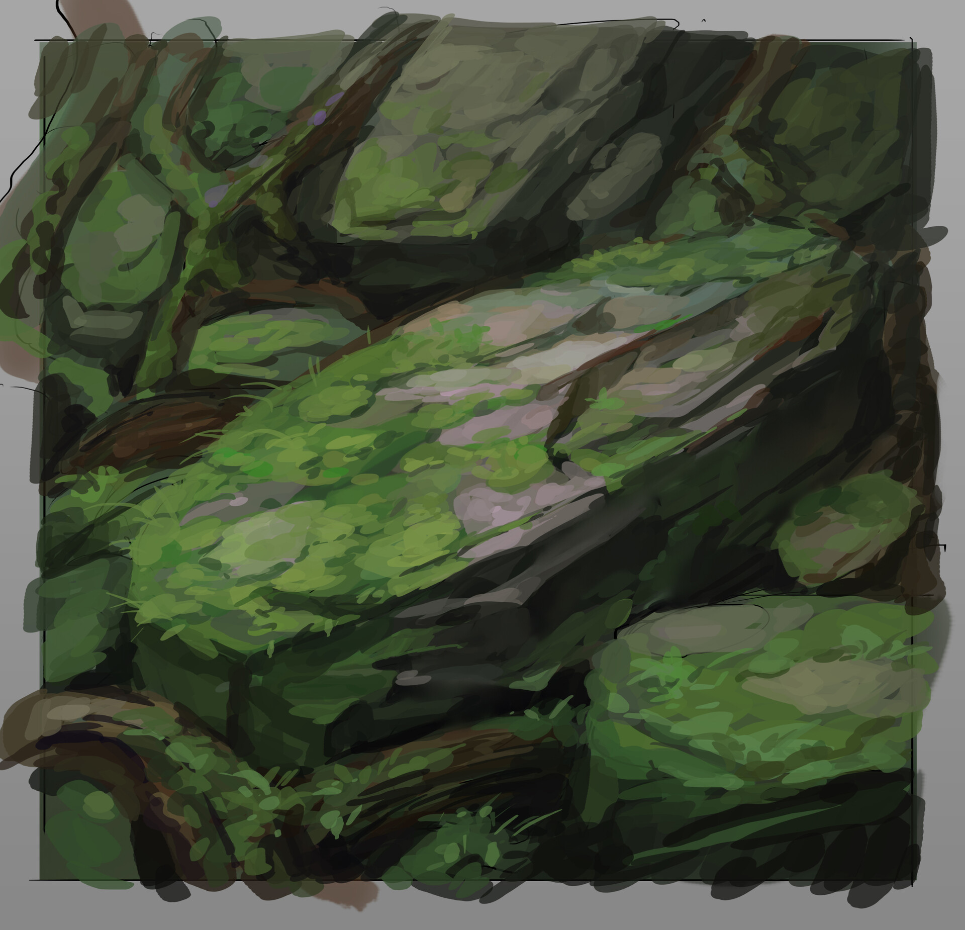 ArtStation - Rock sketch