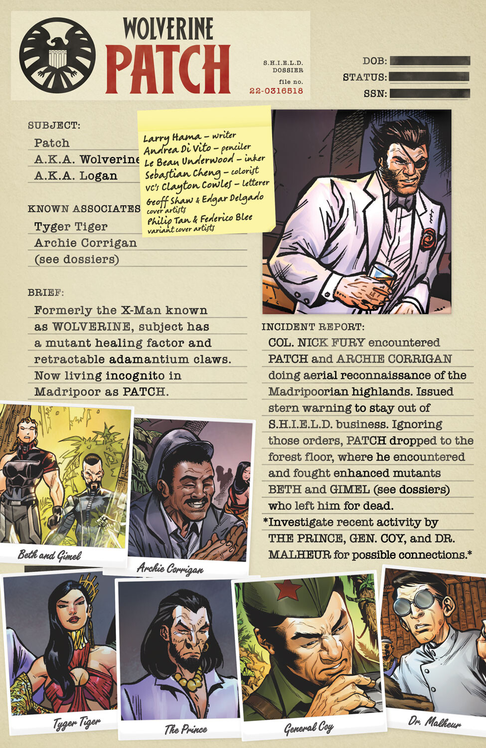 ArtStation - Wolverine: Patch ancillary pages