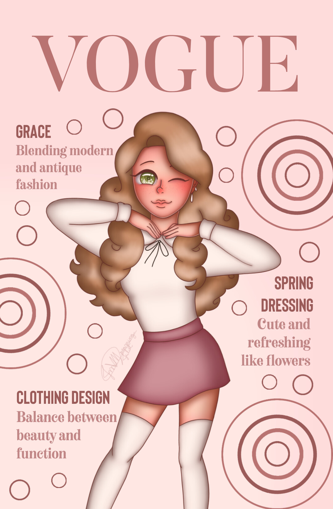 ArtStation - Grace magazine cover - Art Collab work