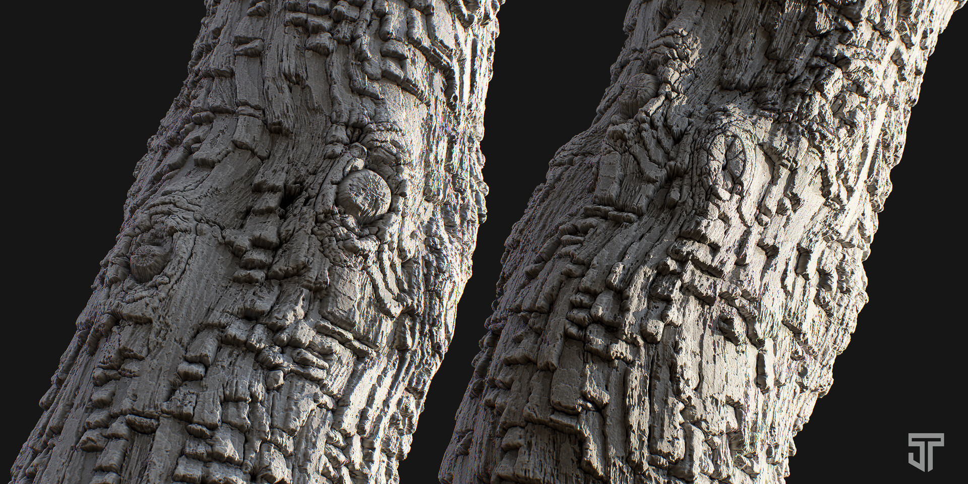 Joe Taylor - Portfolio - Tree Bark Material - GamesArtist Article