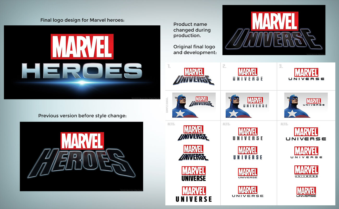 Marvel Heroes Logos
