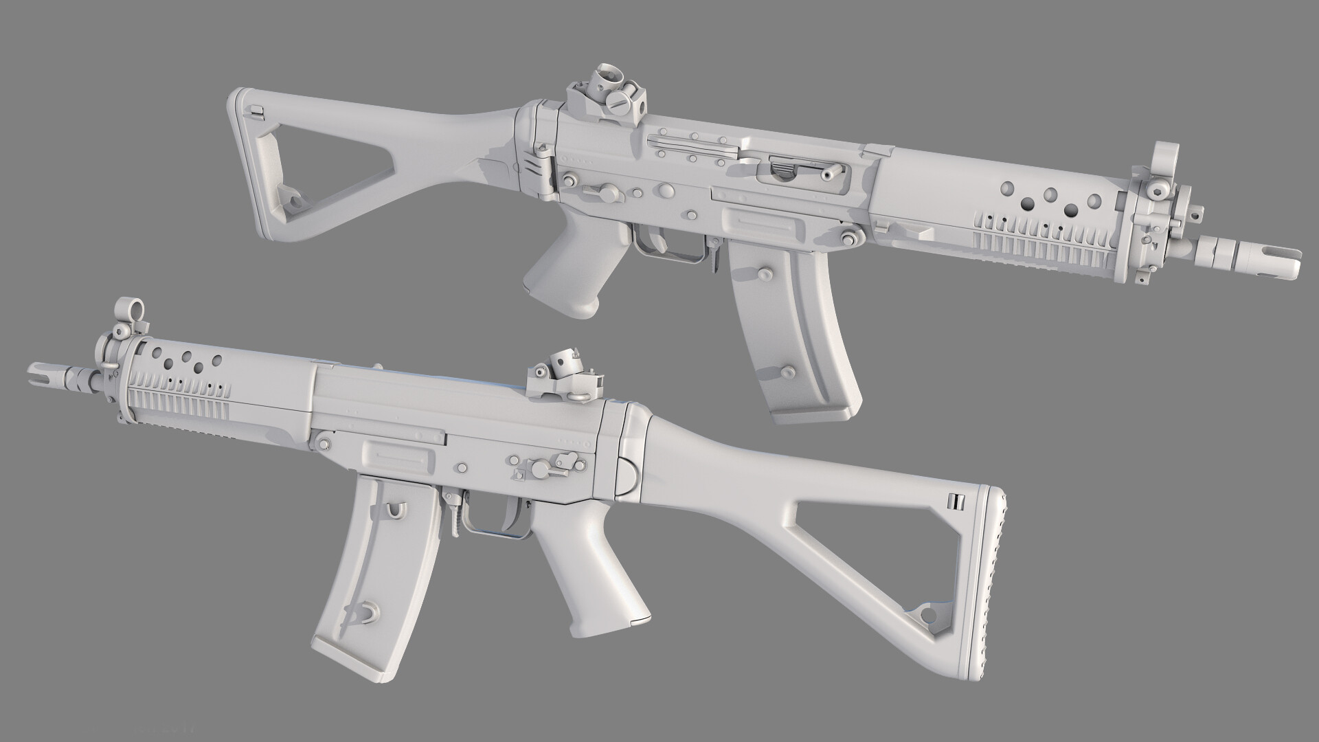 Christopher Pien - SIG SG 552 Commando High Poly