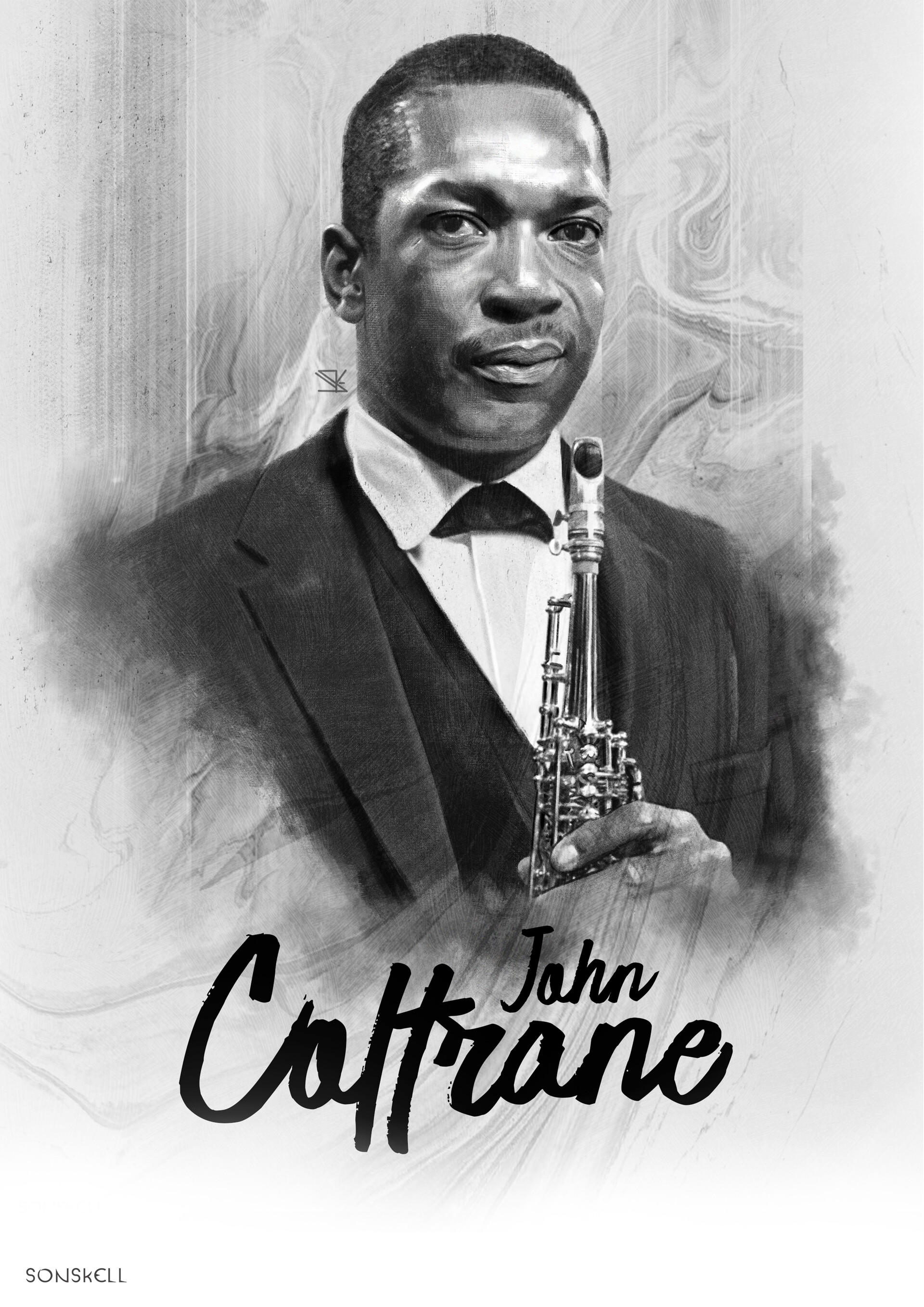 ArtStation - John Coltrane - Jazz Legend