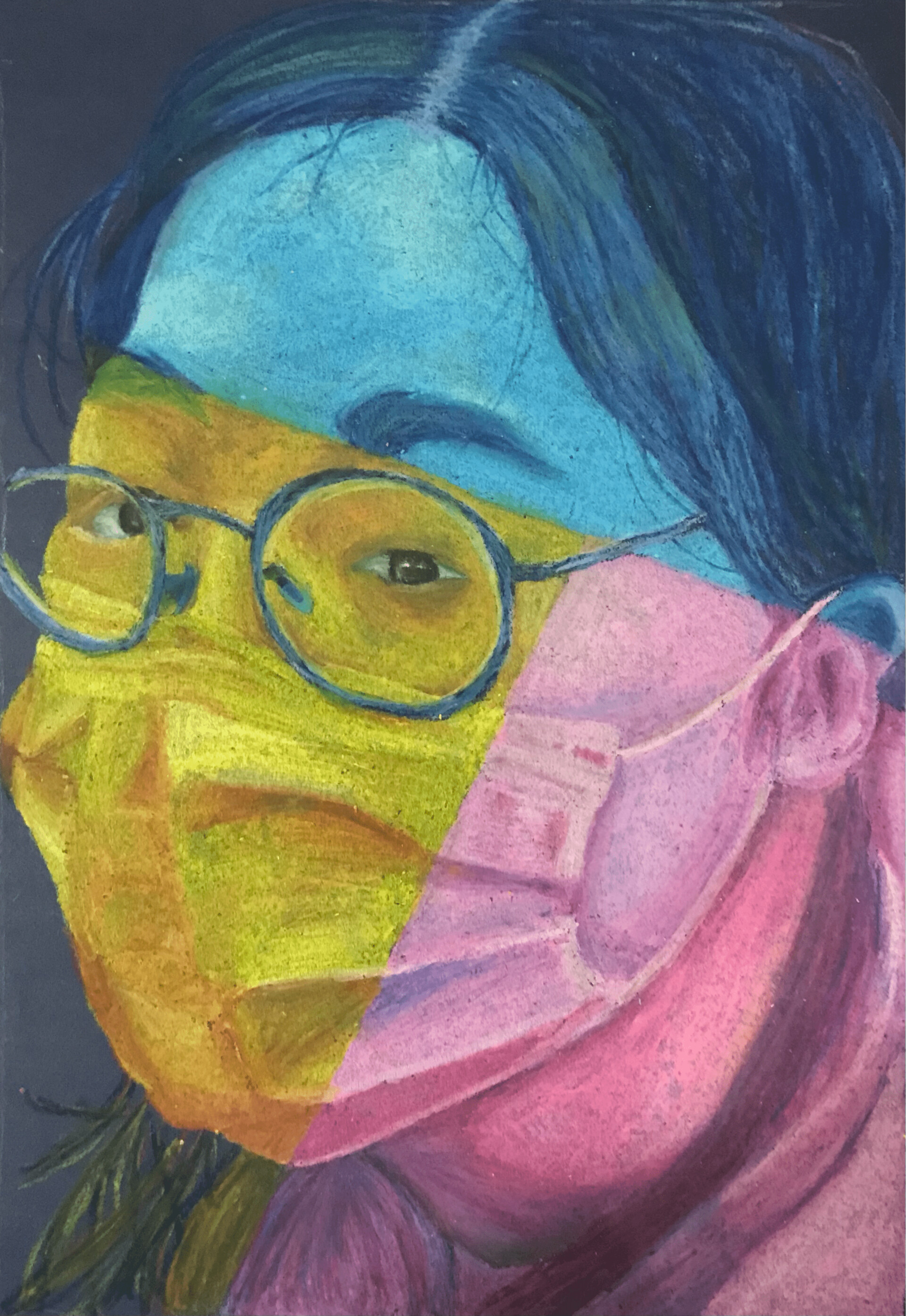 ArtStation - Self Portrait (made with crayons)