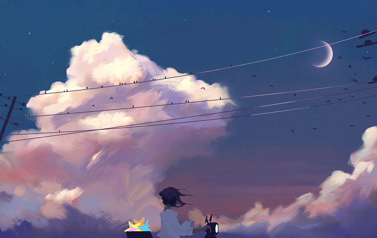 ArtStation - sunny summer days illustration