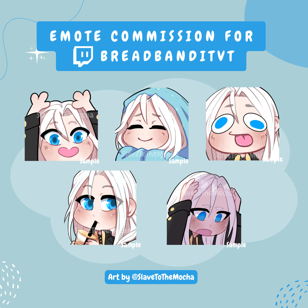 ArtStation - Twitch Emotes Commission: BreadBanditVT