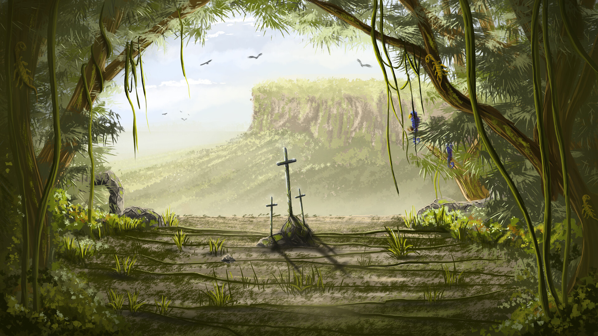 ArtStation - Jungle 2D Background