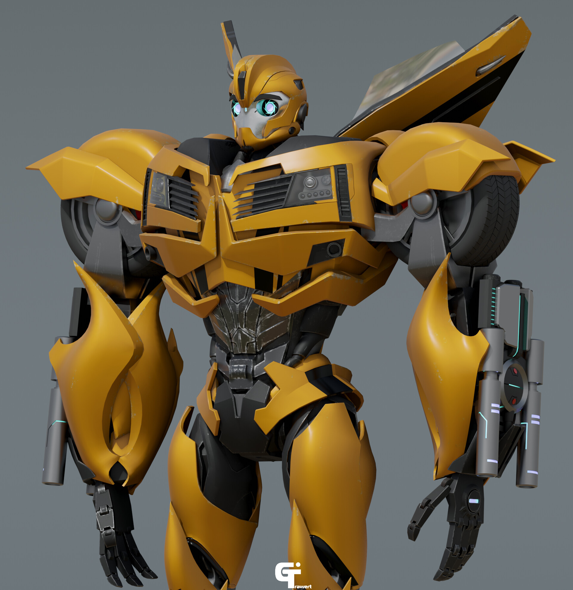 GLARSON TRAWERT - [TRANSFORMERS PRIME] BUMBLEBEE 3DModel v.2