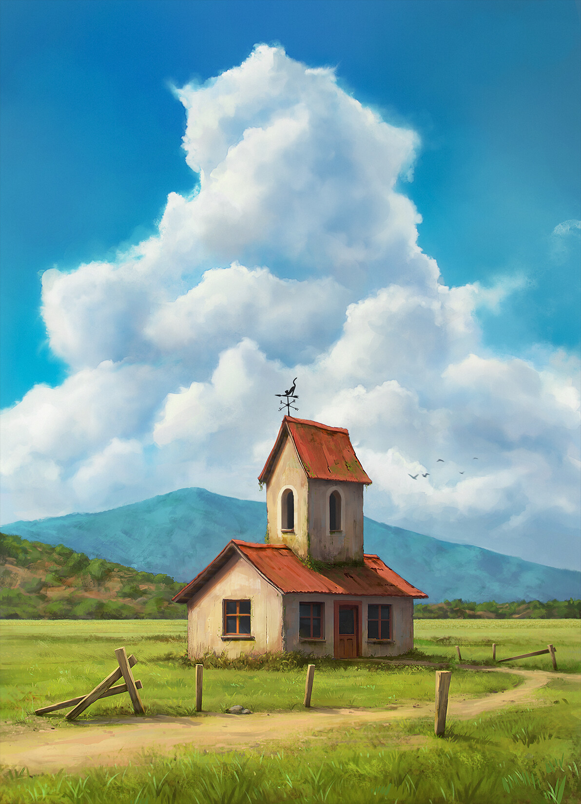 ArtStation - Small house, big cloud