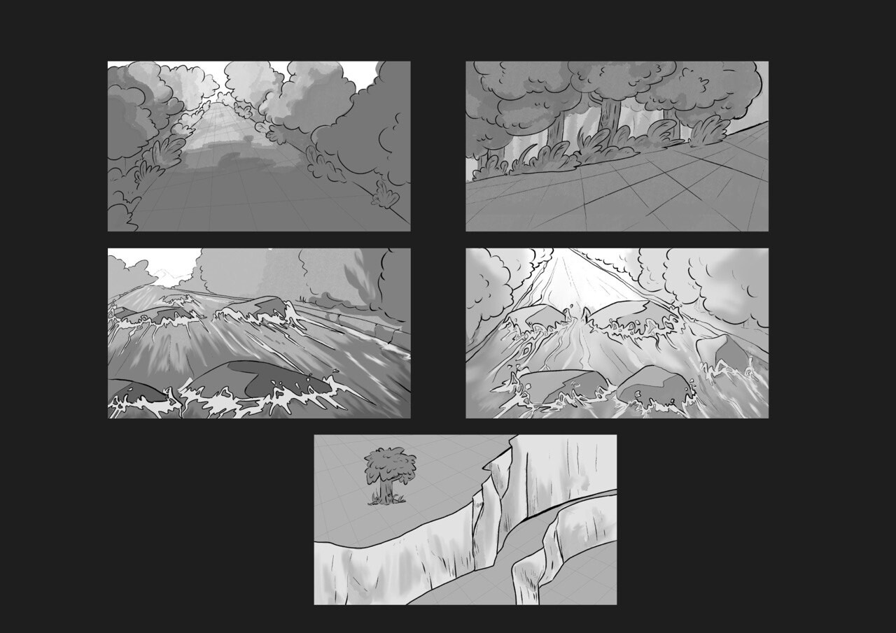ArtStation - Layout study for a personal 2D project animation