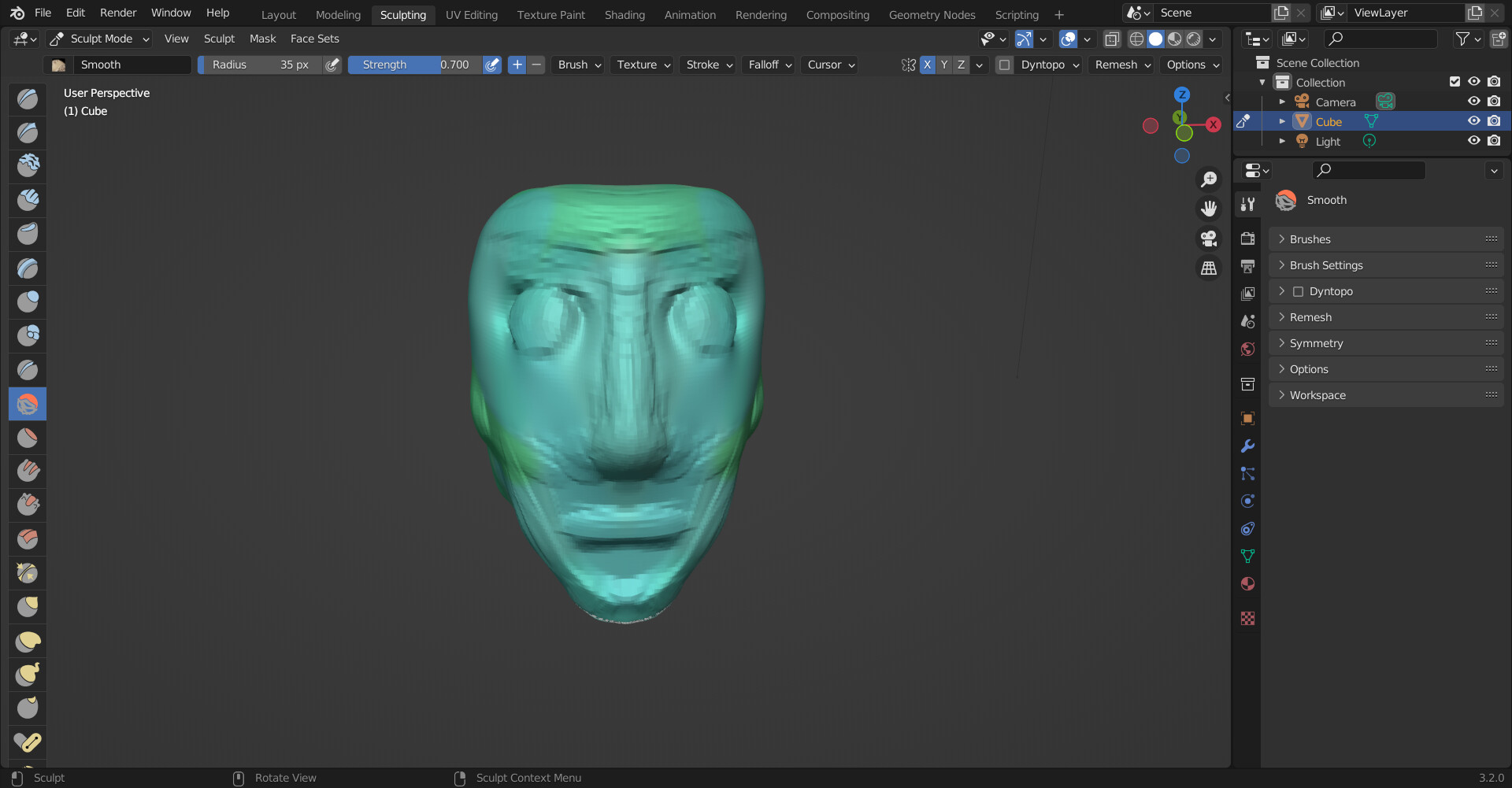 ArtStation - Blue Blender face