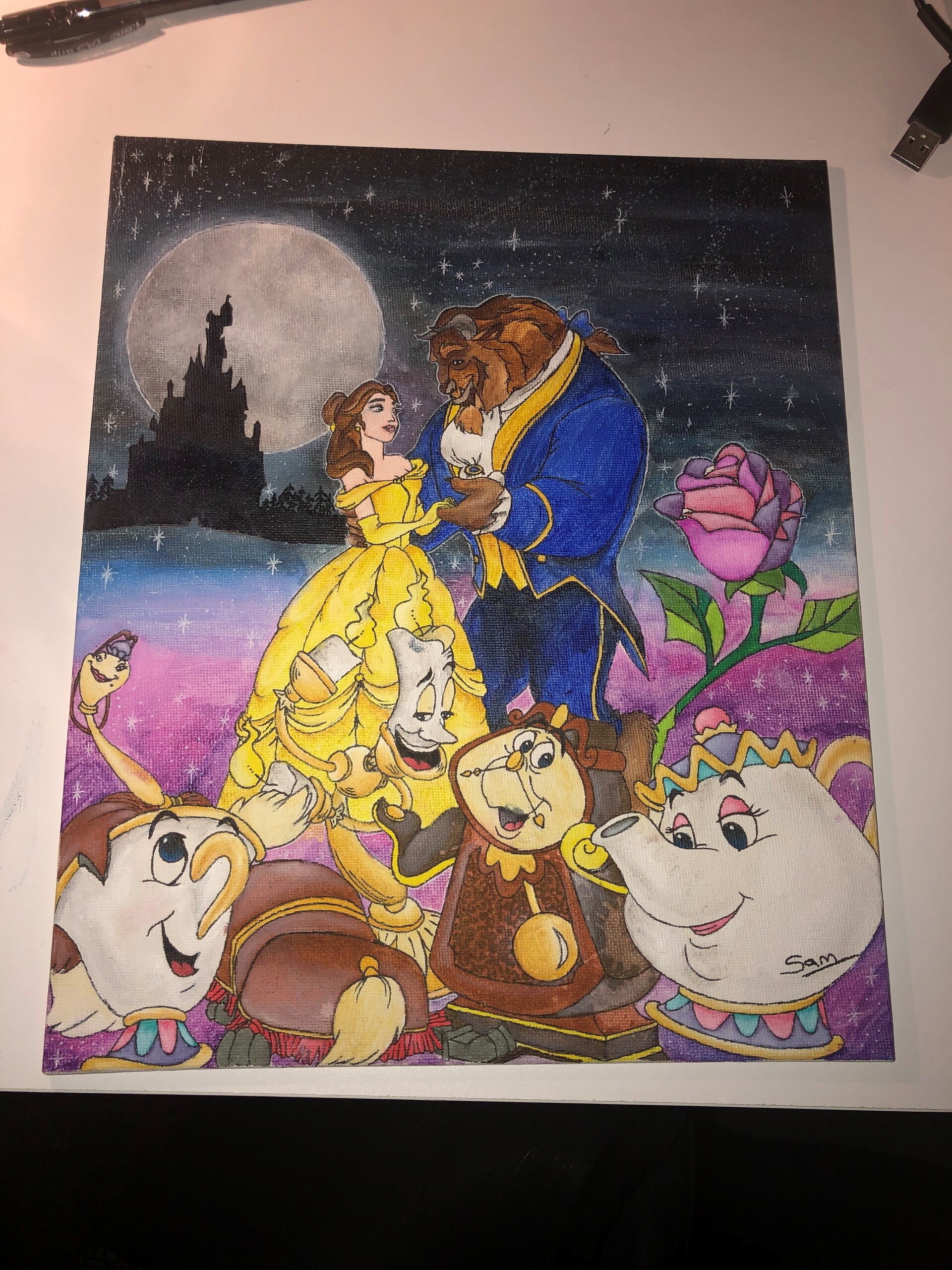 Beauty And The Beast Painting Ideas