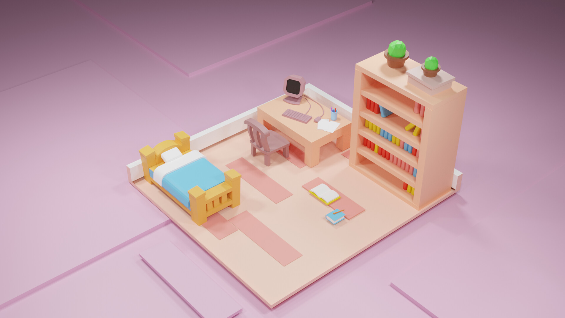 ArtStation - Cartoon room 3D