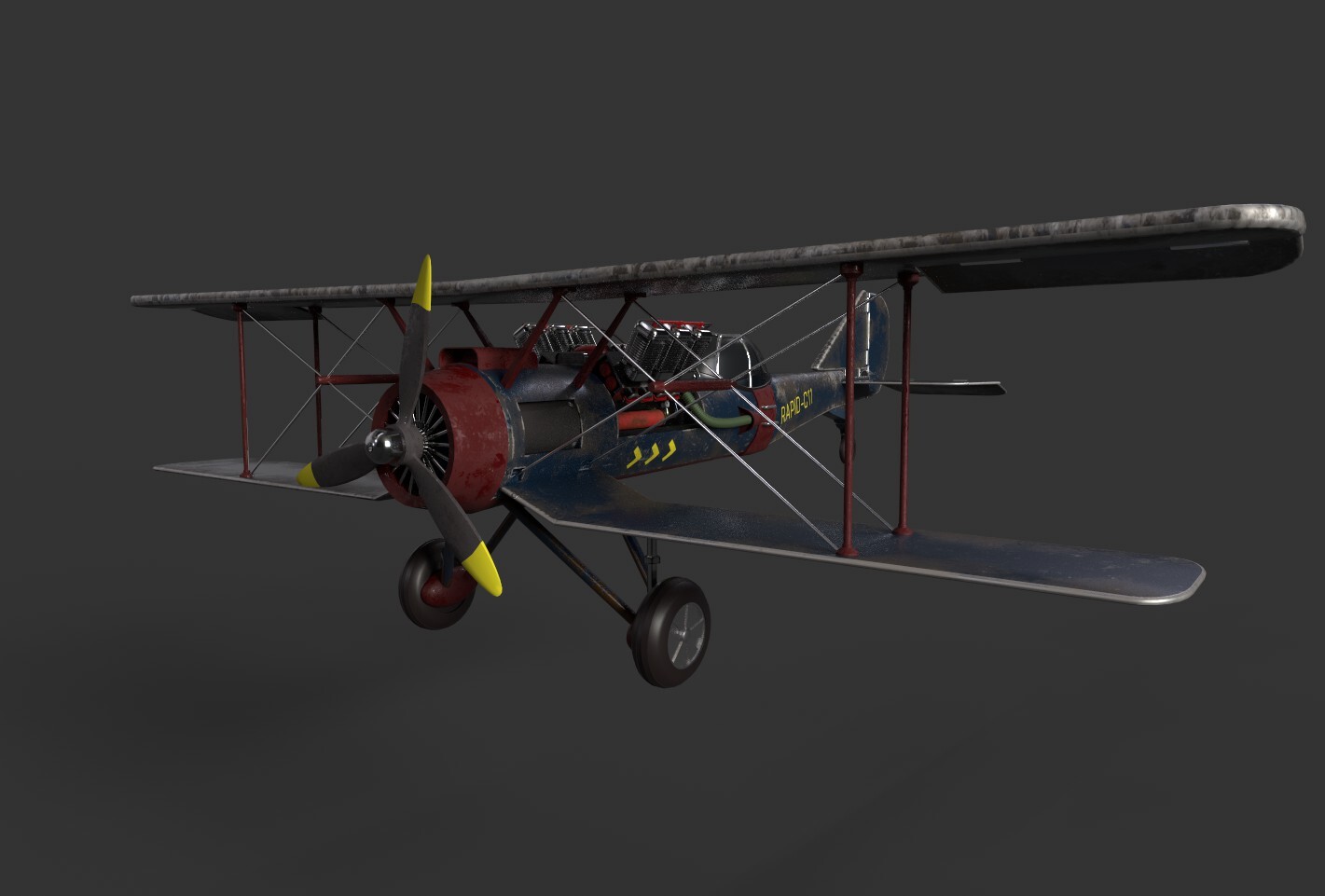 ArtStation - Biplane made in blender