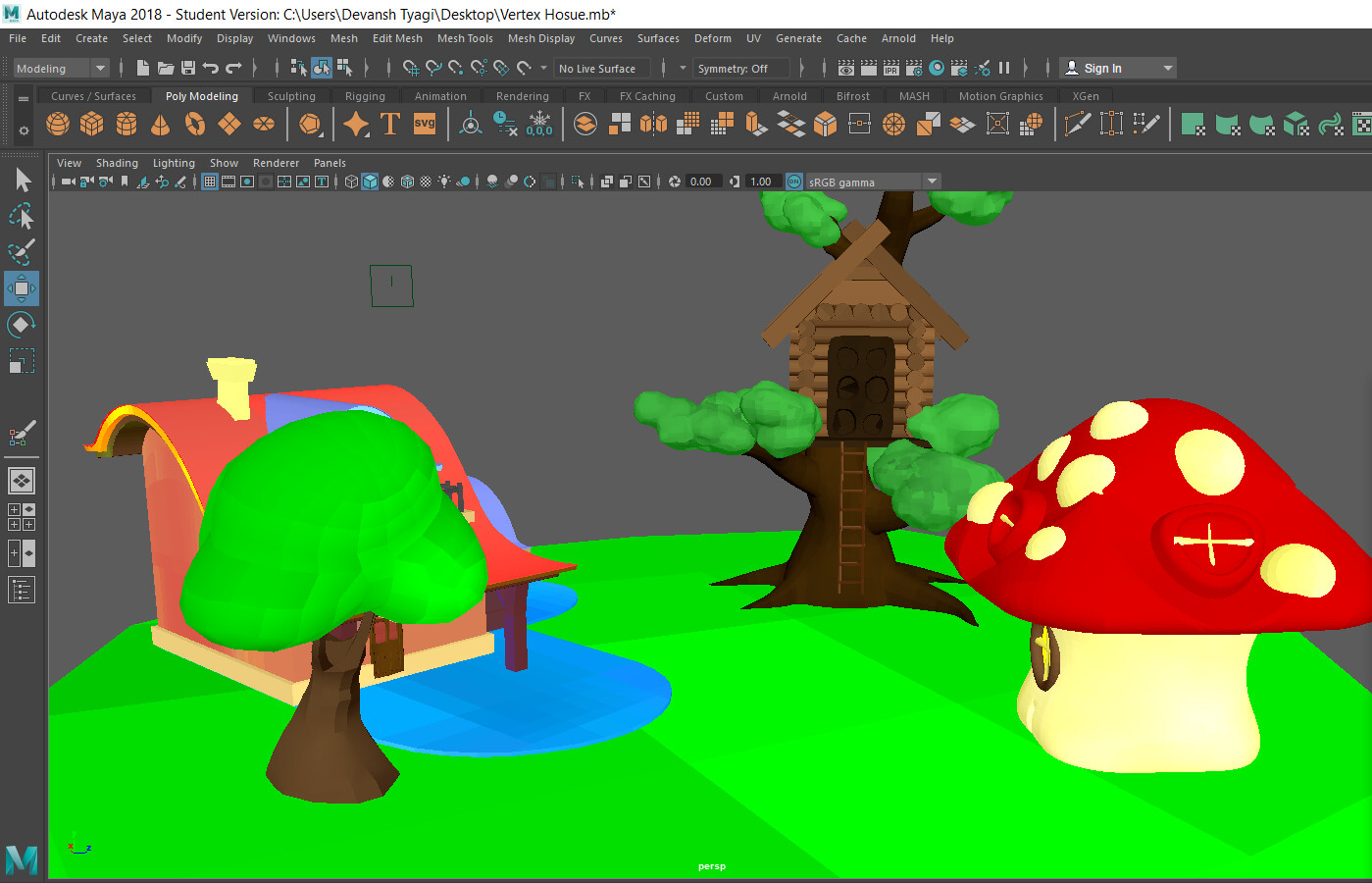 Devansh Tyagi - 3d cartoon environment (vertex painting) ( Working and ...