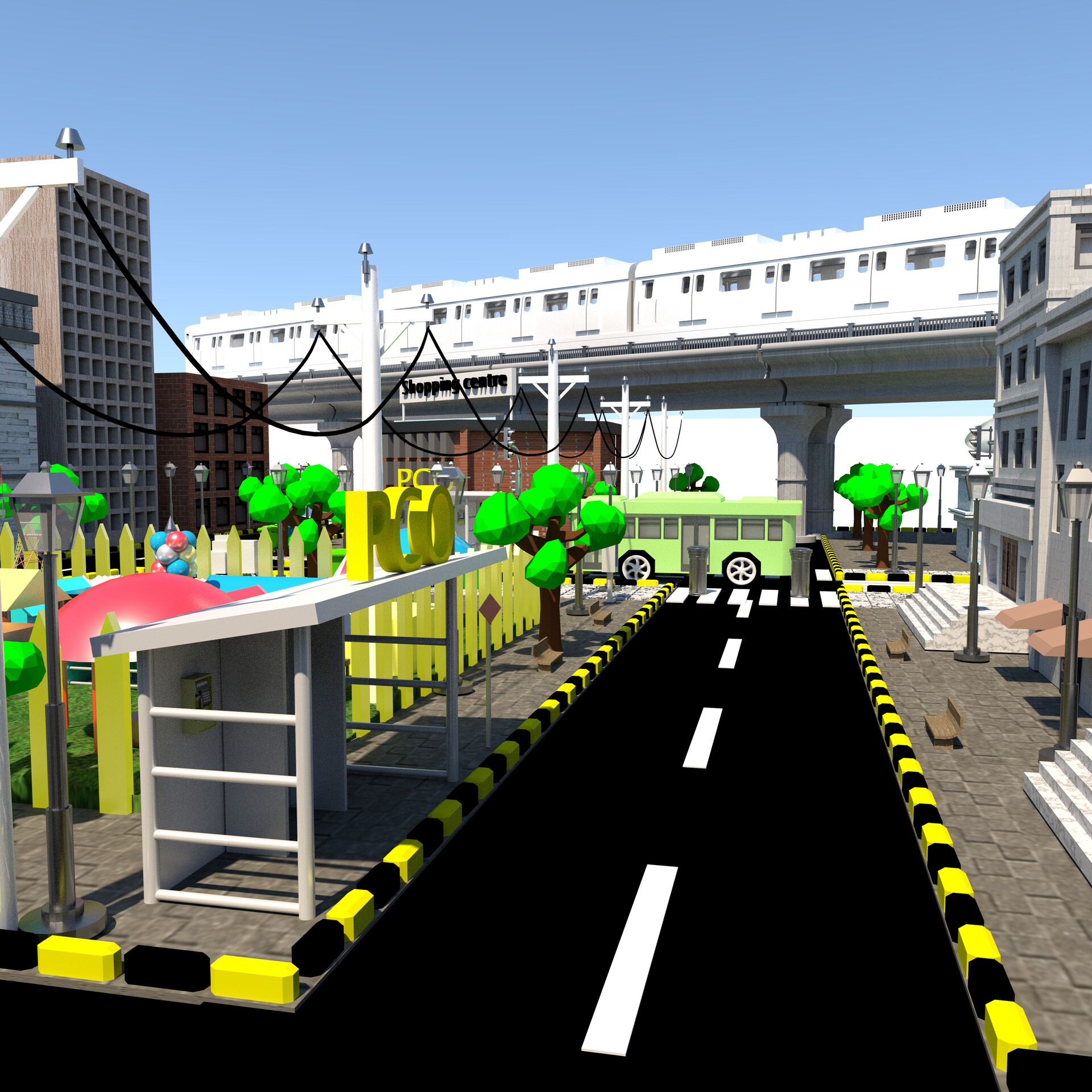 Devansh Tyagi - Metro City (Sketches , working and final render)