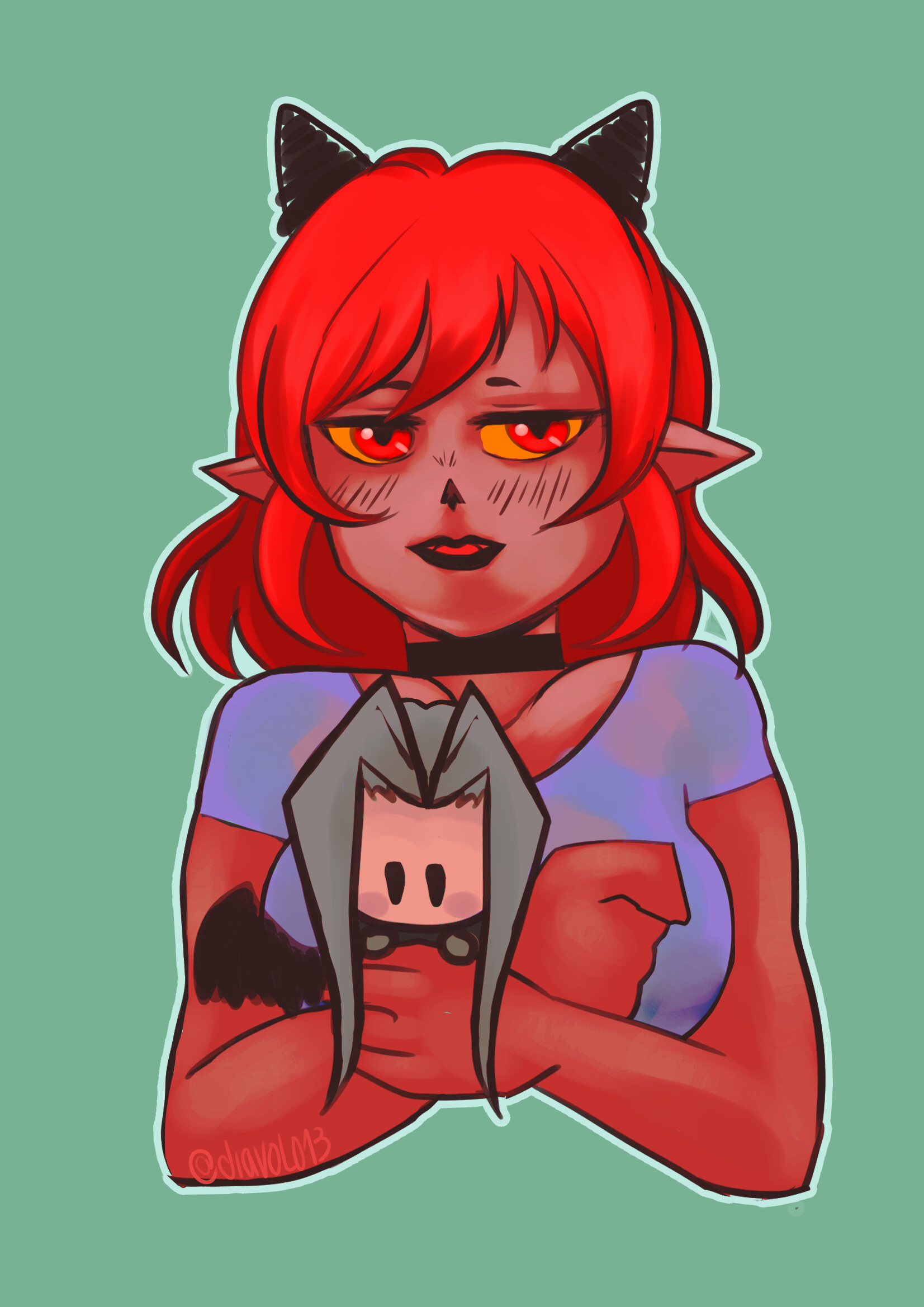 ArtStation - demon fan