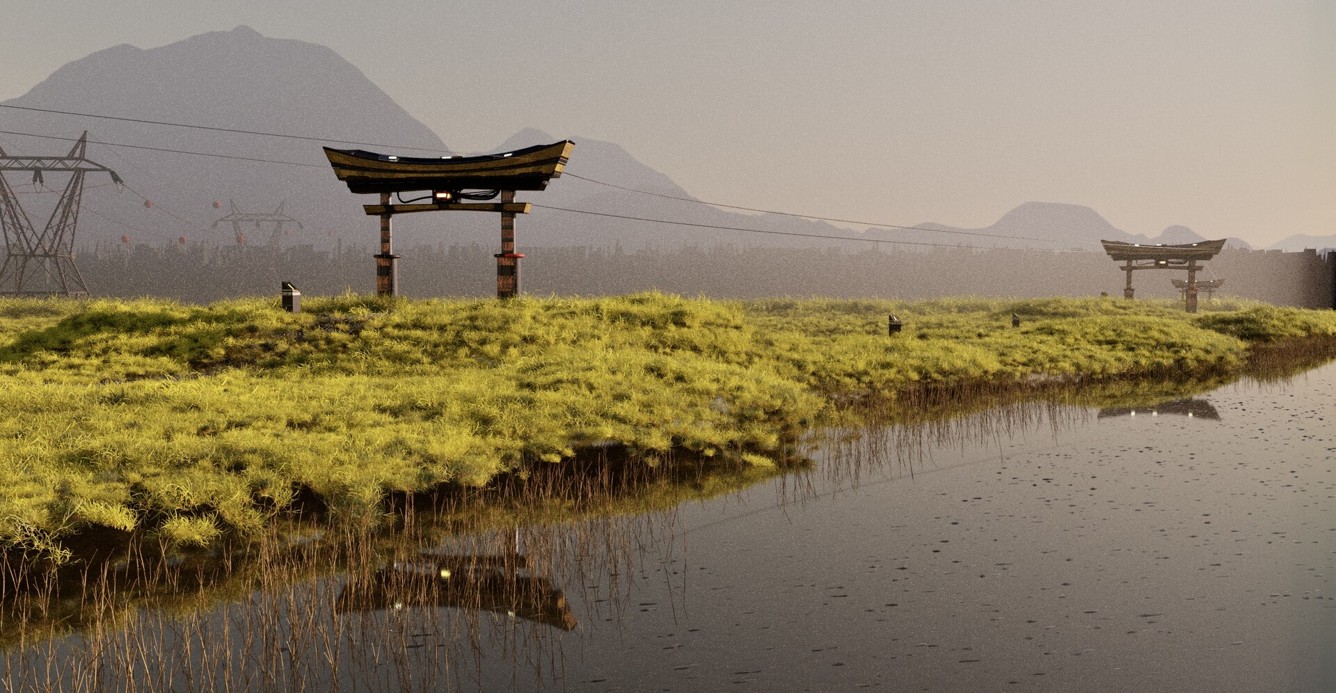 ArtStation - Future Japan- concept environment for cyberpunk video game