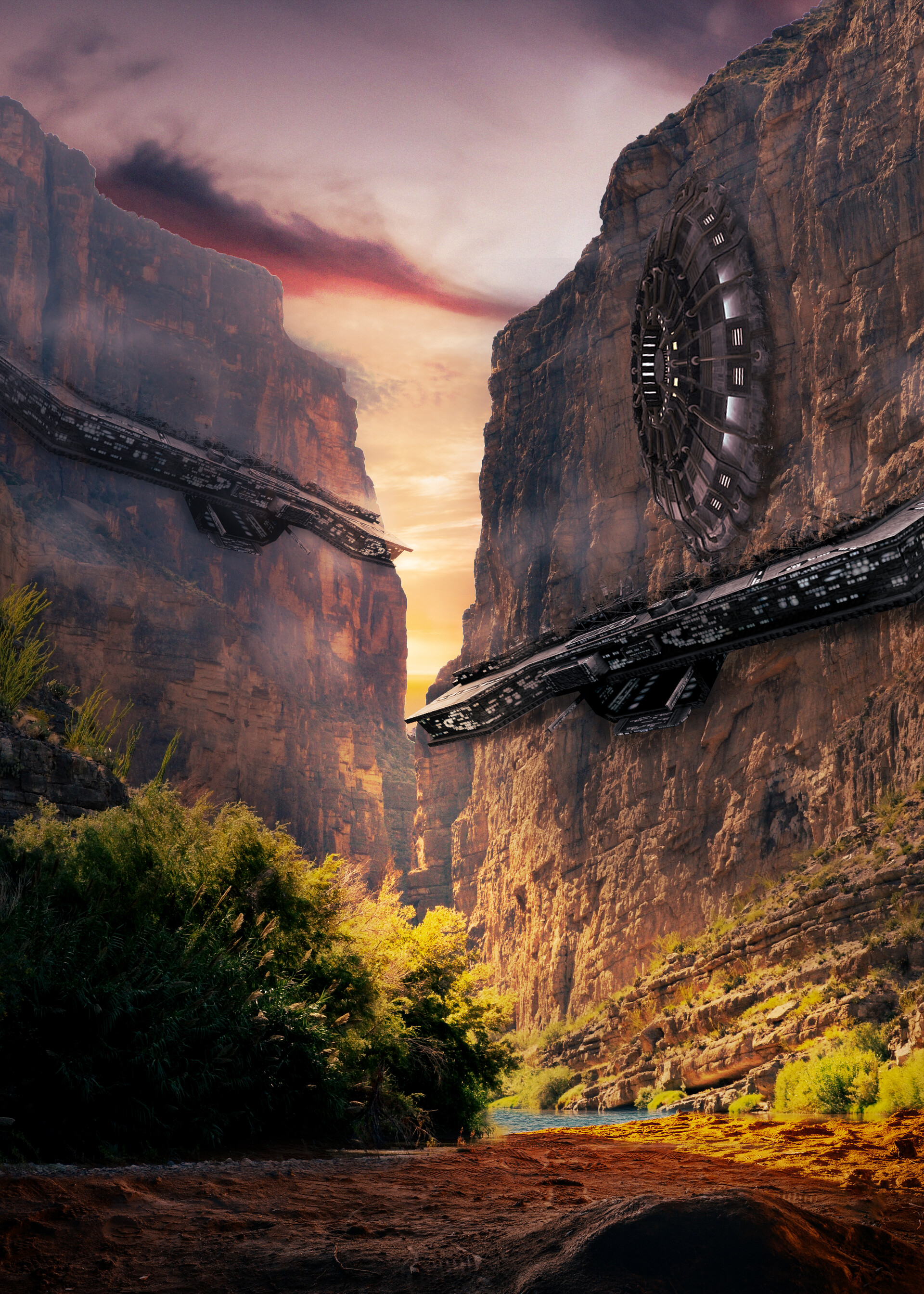 ArtStation - Sci-Fi Cliffs