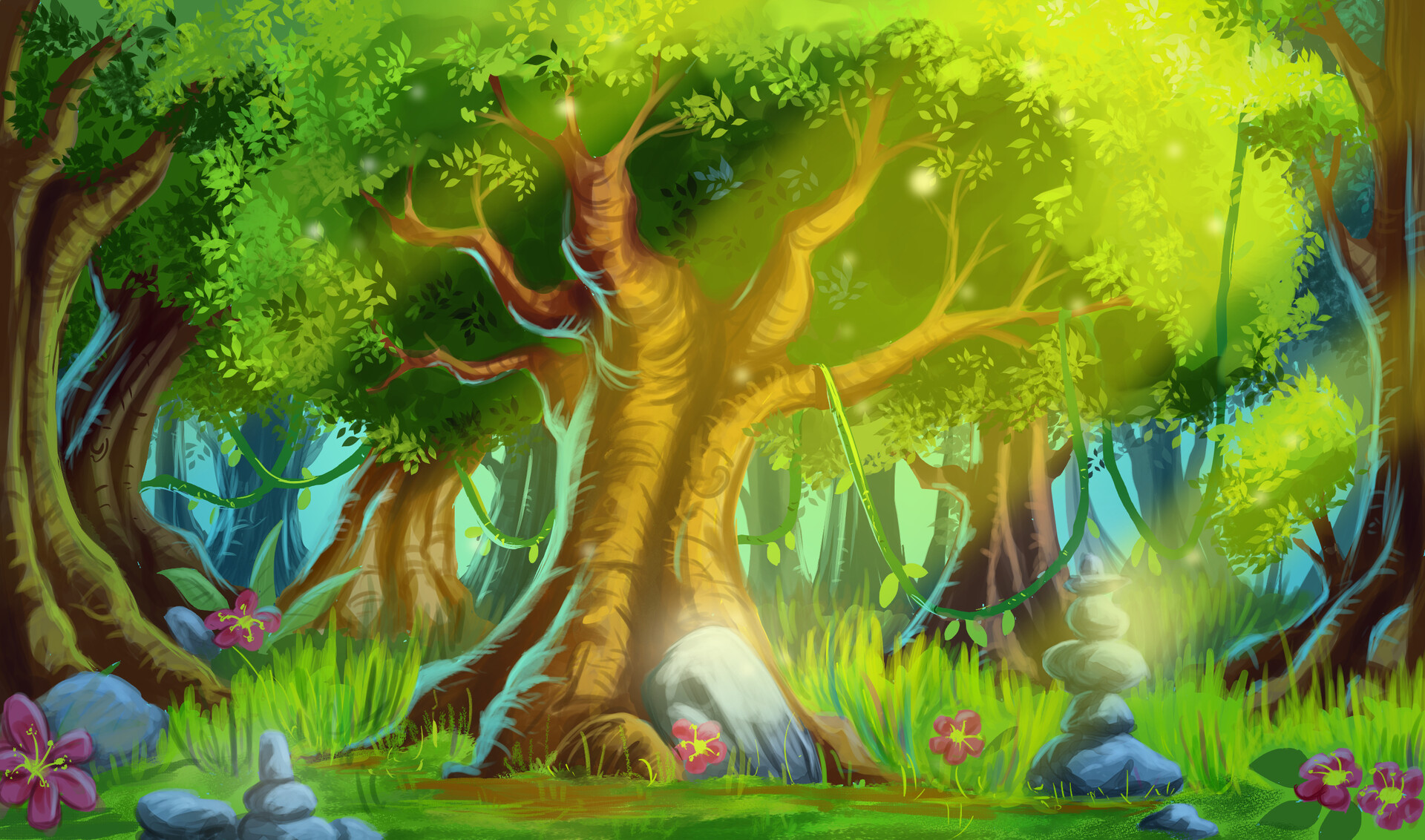 ArtStation - Fantasy Forest