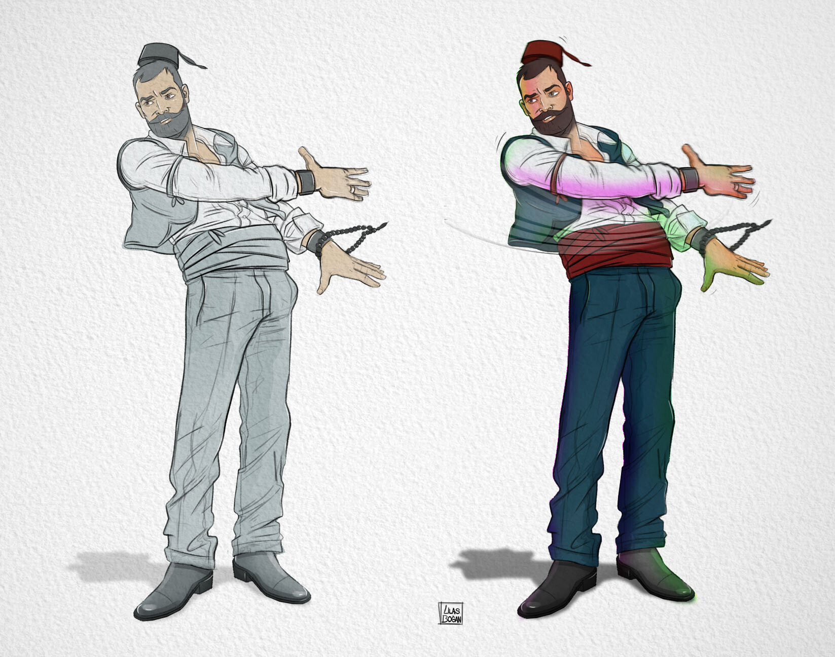 ArtStation - kabadayı, rowdy, character