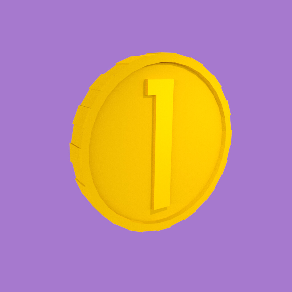 ArtStation - Low poly coin