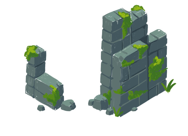 ArtStation - Mob-Game project - Nature illu'